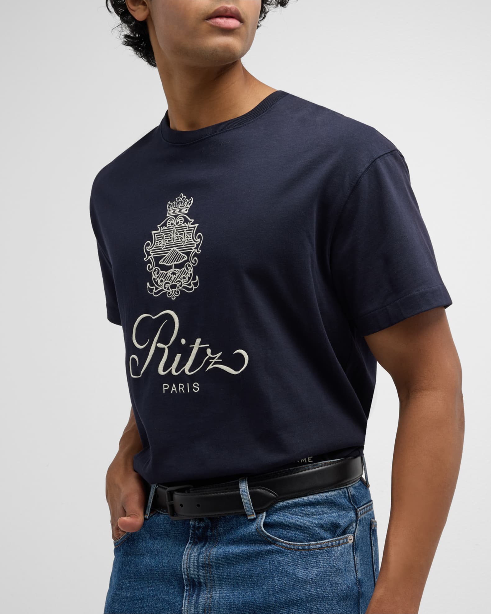 FRAME x Ritz Paris FRAME x Ritz Paris Men's Bordeaux Crest T-Shirt ...