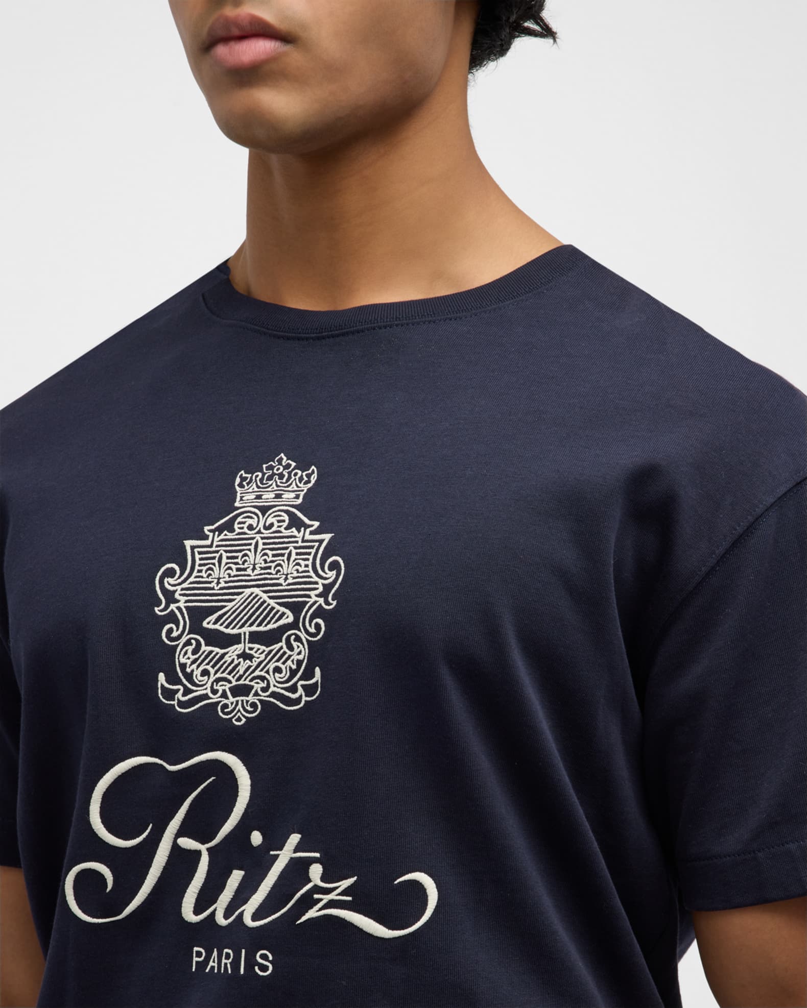 FRAME x Ritz Paris FRAME x Ritz Paris Men's Bordeaux Crest T-Shirt ...