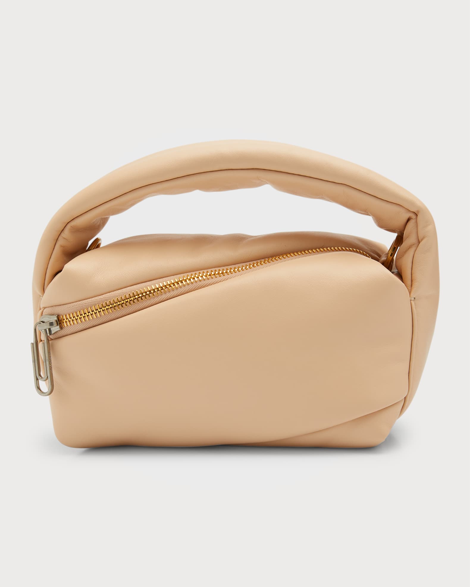 Off-White Pump 19 Diagonal Zip Pouch Top-Handle Bag | Neiman Marcus
