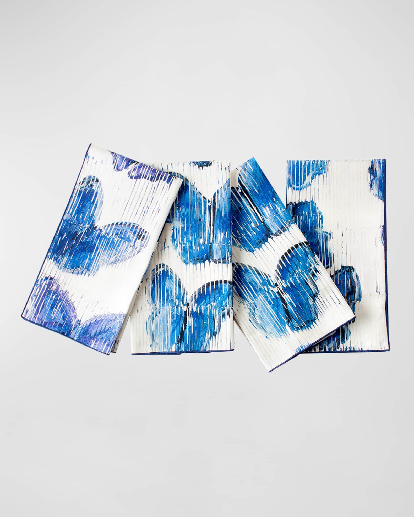 Hunt Slonem Blue Butterflies Cotton Dinner Napkin - 20" | Neiman Marcus