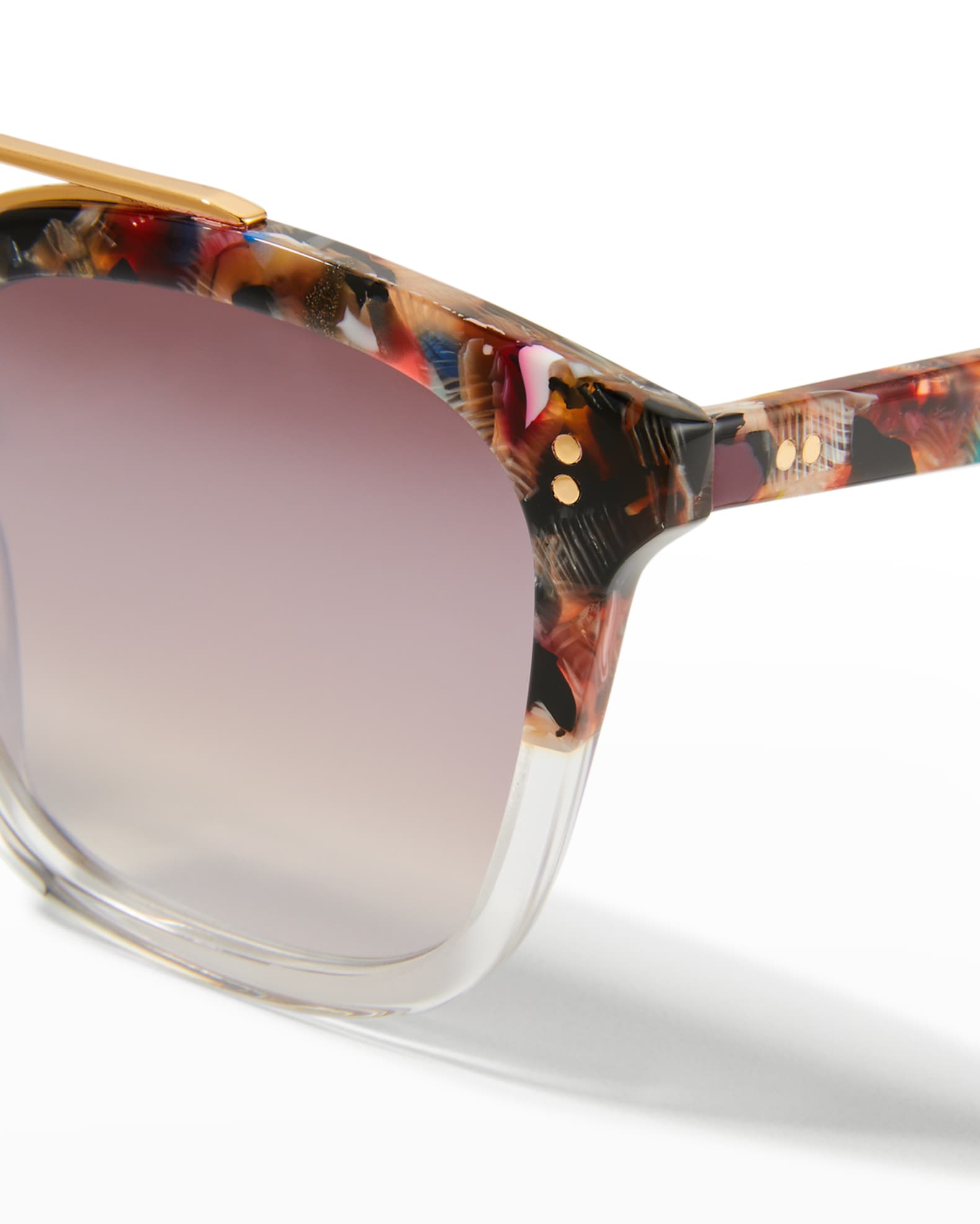 KREWE Coliseum Oversize Square Aviator Sunglasses - Capri | Neiman Marcus