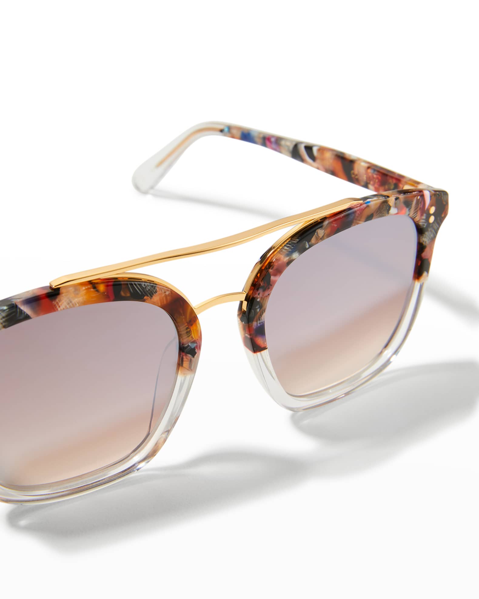 KREWE Coliseum Oversize Square Aviator Sunglasses - Capri | Neiman Marcus