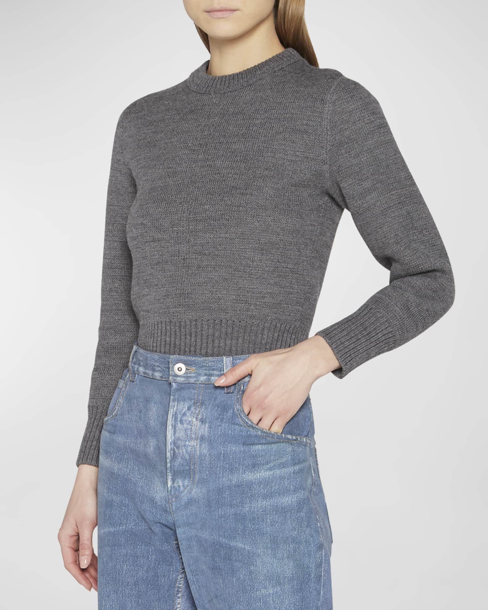 Bottega Veneta Crop Wool Sweater | Neiman Marcus