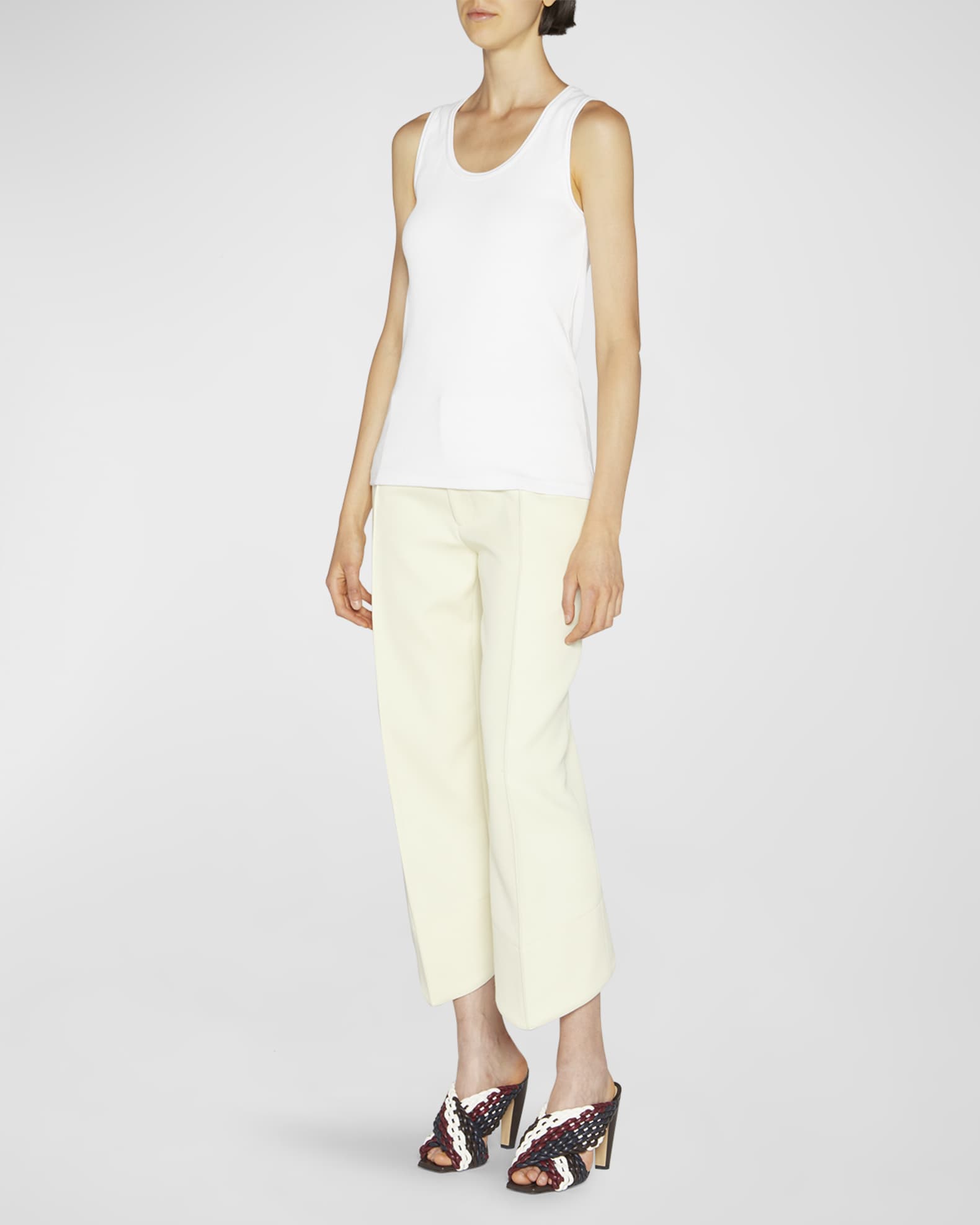 Bottega Veneta Dry Stretch Cotton Ribbed Tank Top | Neiman Marcus