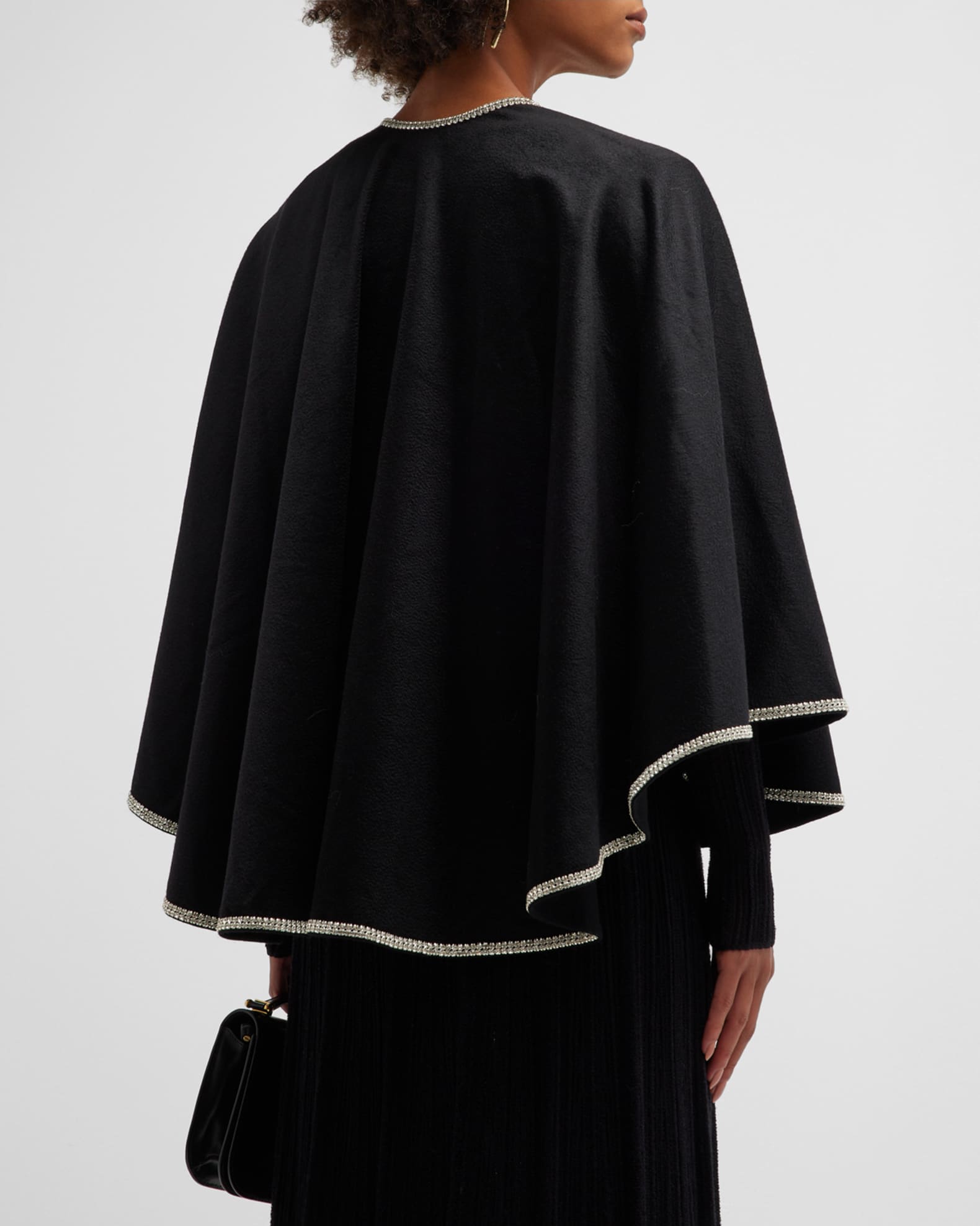 Sofia Cashmere Cashmere Embellished Swing Cape | Neiman Marcus