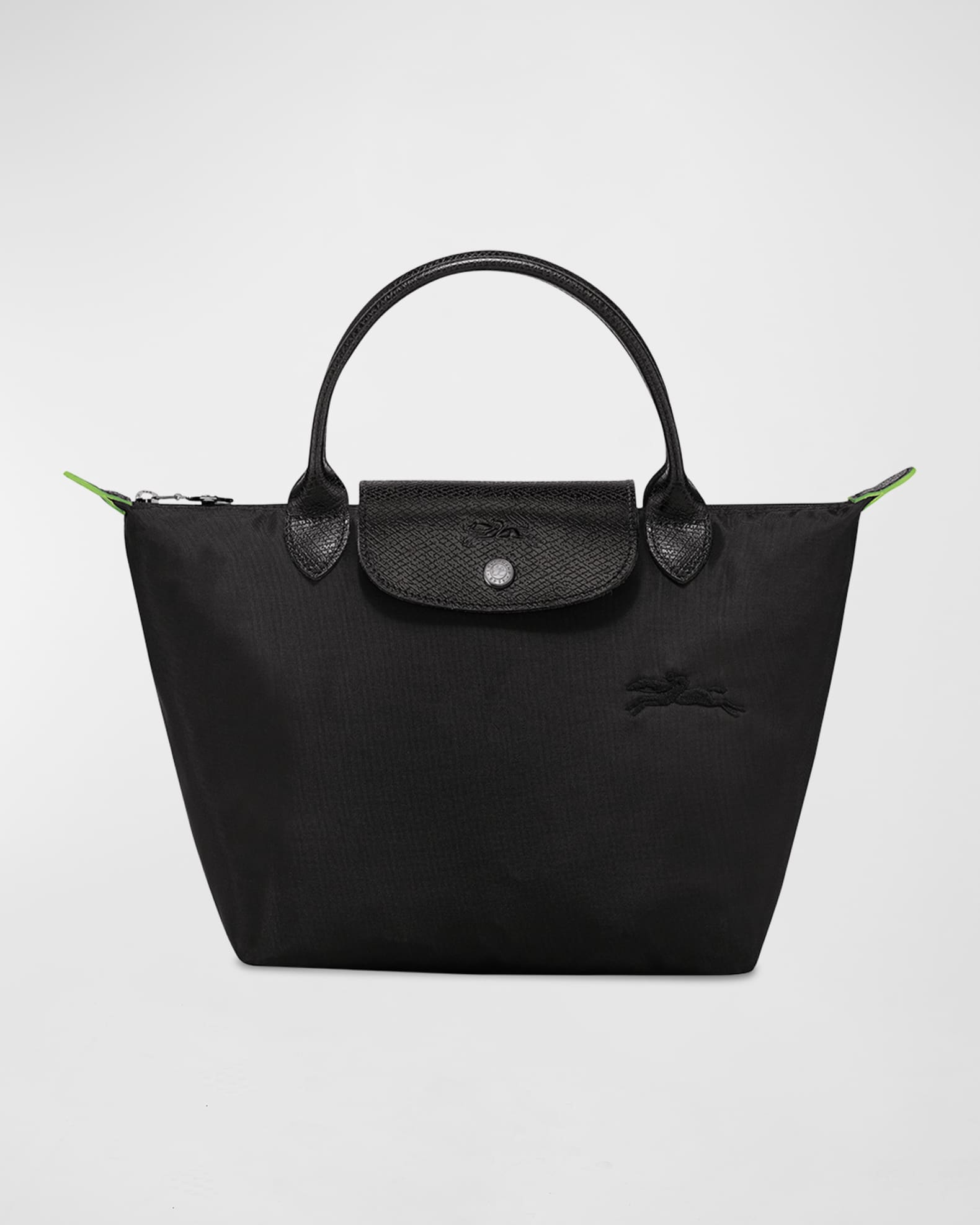 Longchamp Le Pliage Green Nylon Top-Handle Bag | Neiman Marcus