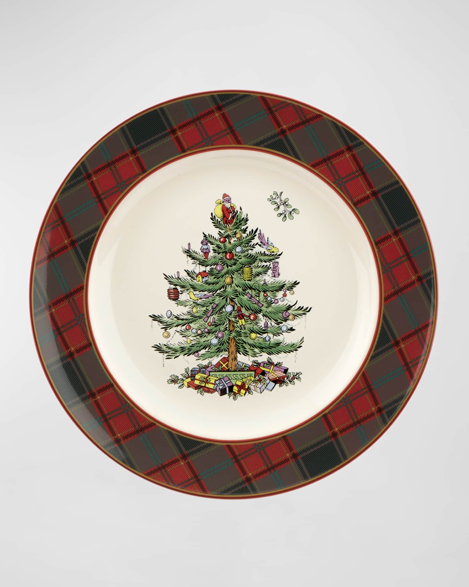Christmas Tree Tartan Dinnerware Collection | Neiman Marcus