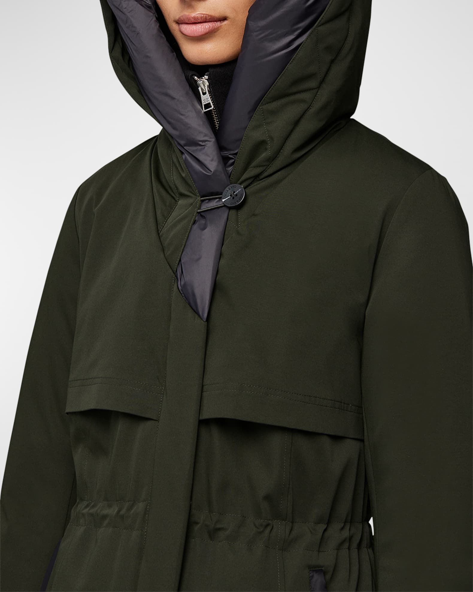 Soia & Kyo Samara Layered Long Jacket | Neiman Marcus