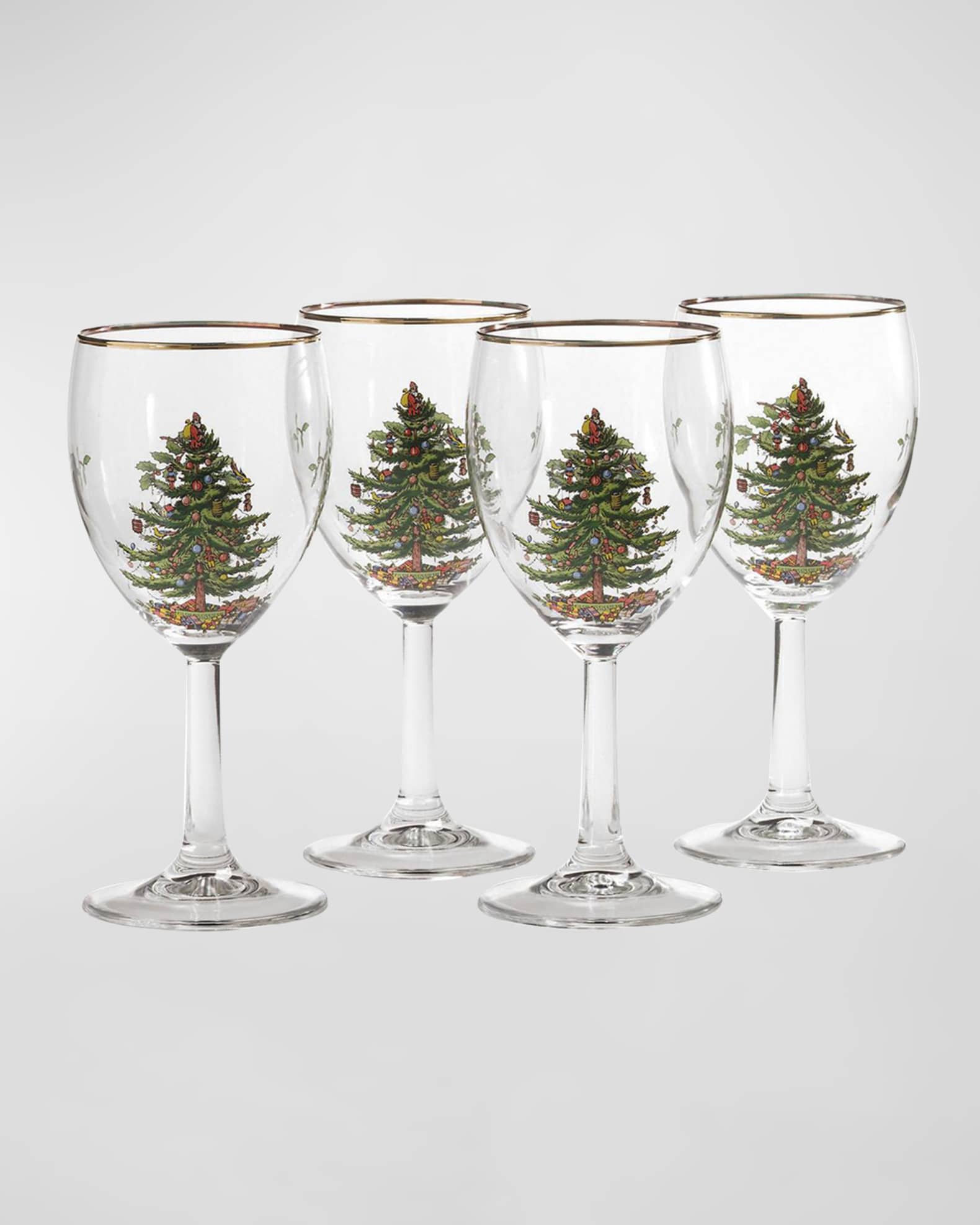 Spode Christmas Tree Wine Glasses, Set of 4 | Neiman Marcus