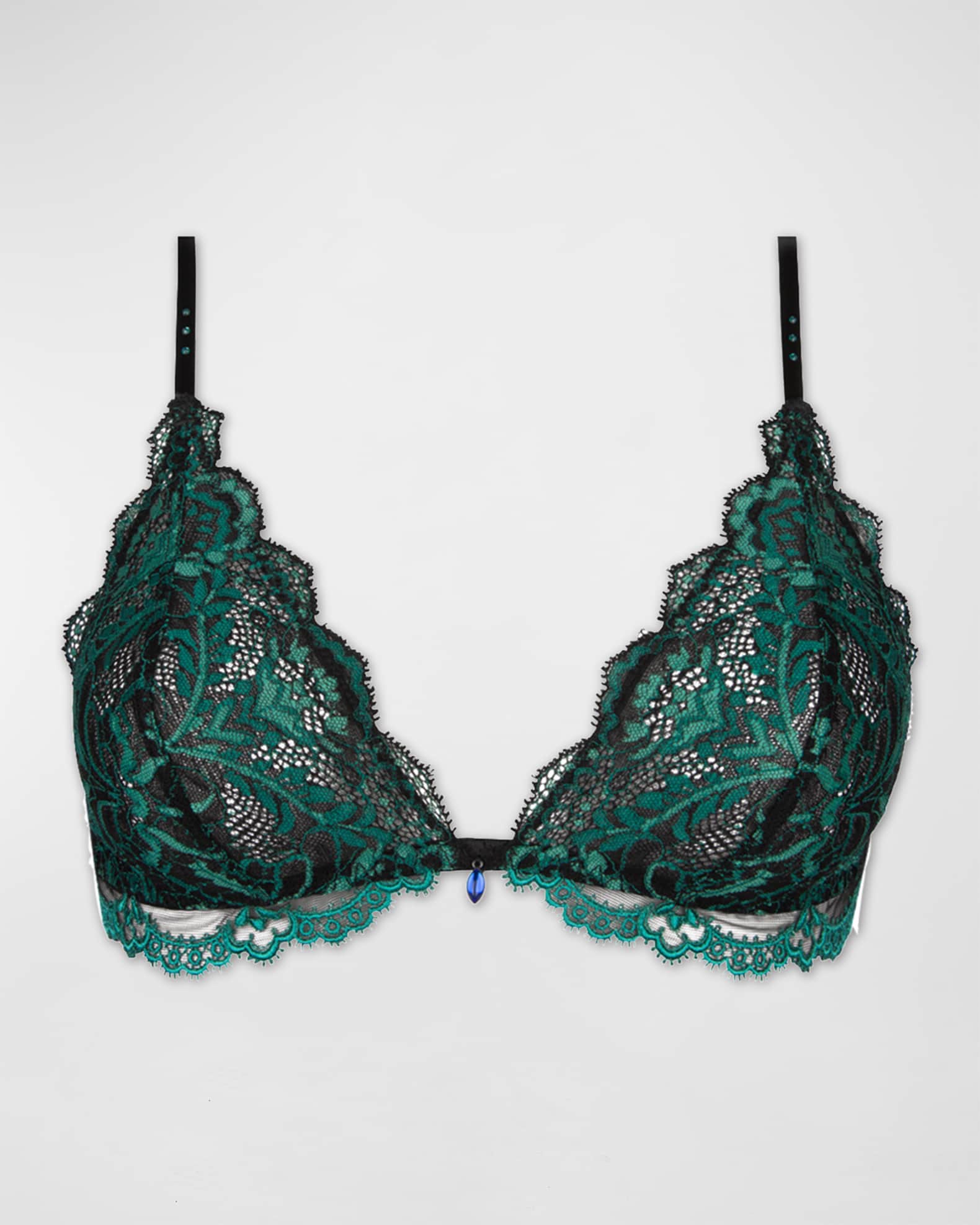 Lise Charmel Embroidered Lace Wireless Triangle Bra | Neiman Marcus