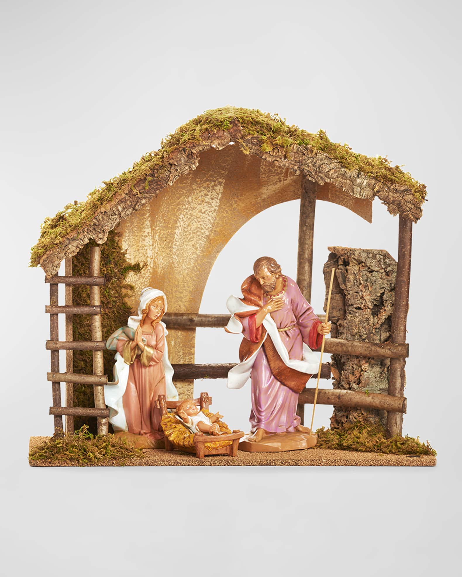 Fontanini 3-Figure Italian Stable Nativity Scene | Neiman Marcus