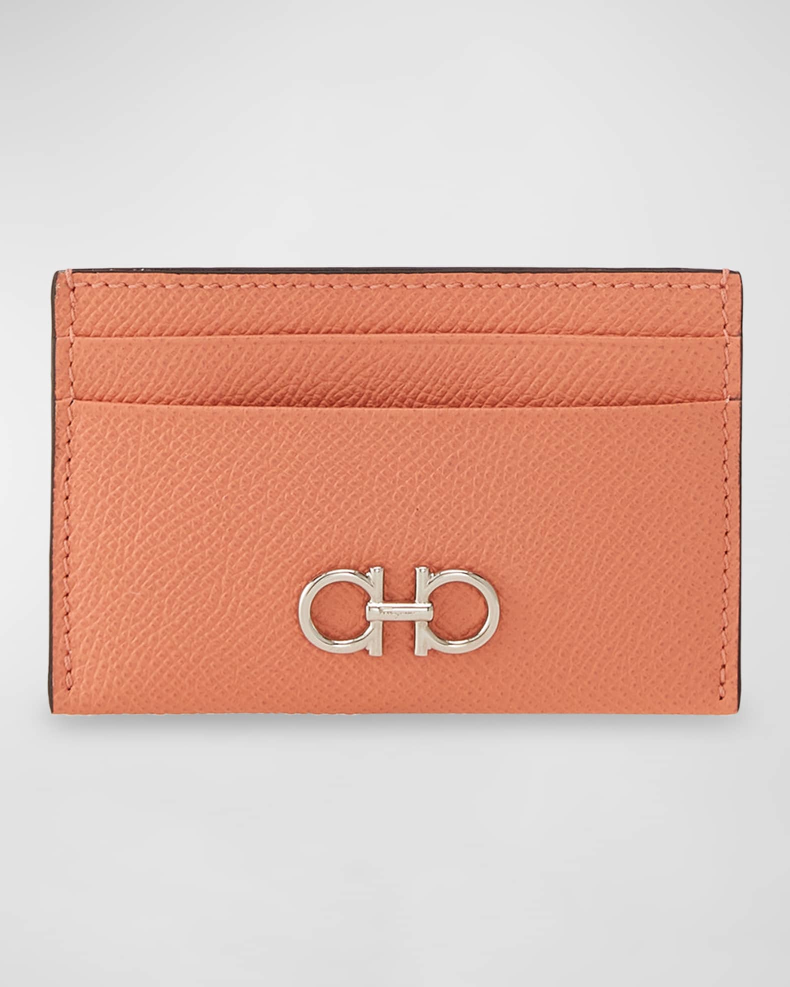 Ferragamo Gancini Leather Card Case | Neiman Marcus