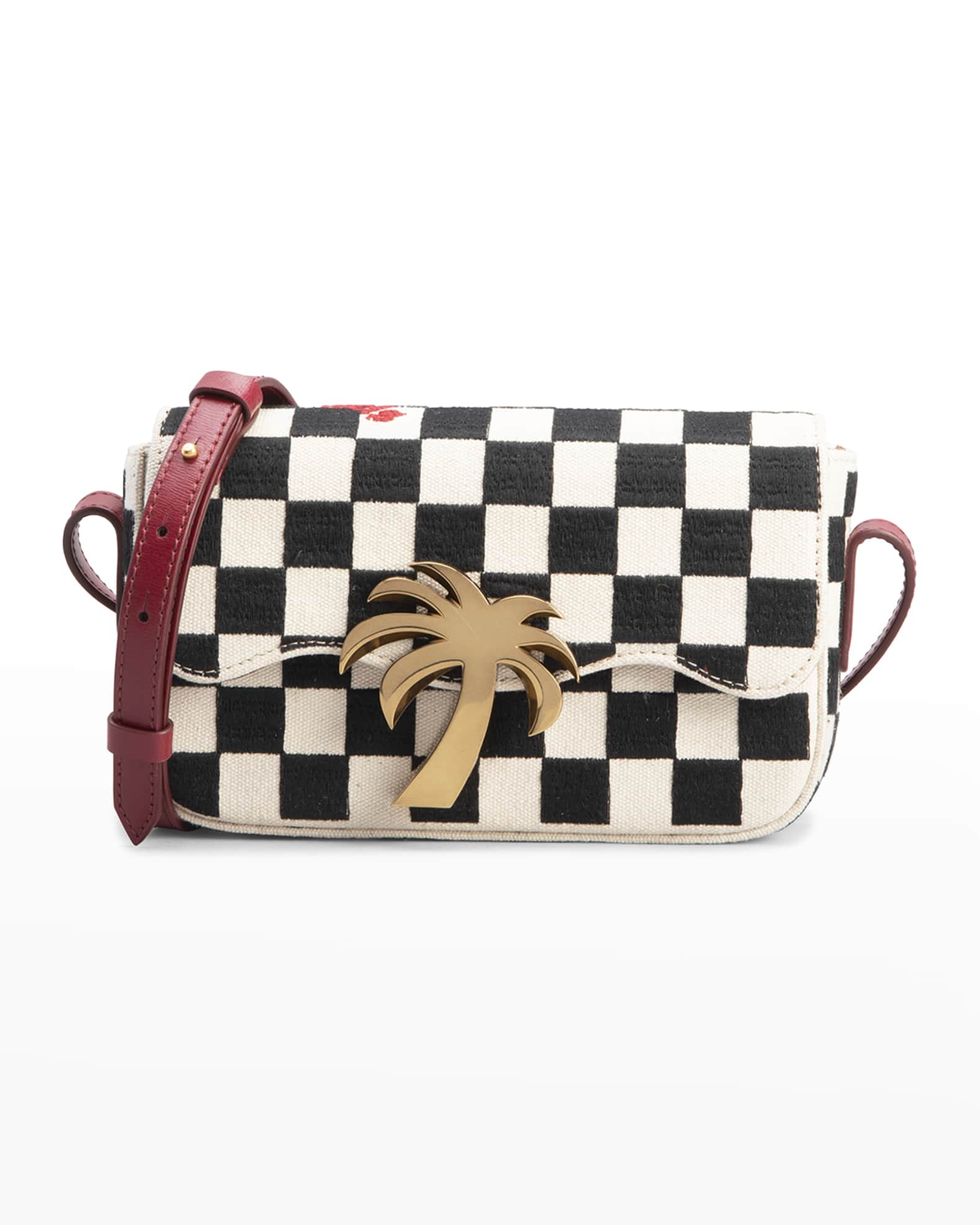 Palm Angels Palm Beach Checkerboard Crossbody Bag | Neiman Marcus