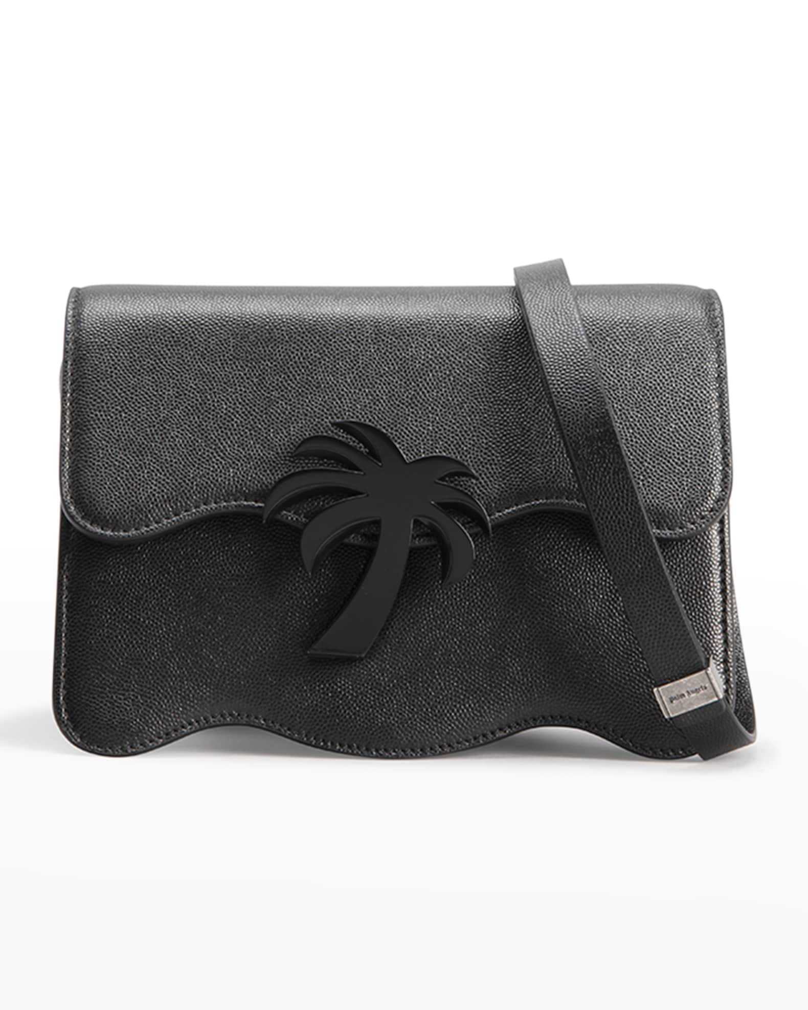 Palm Angels Palm Beach Wavy Leather Crossbody Bag | Neiman Marcus