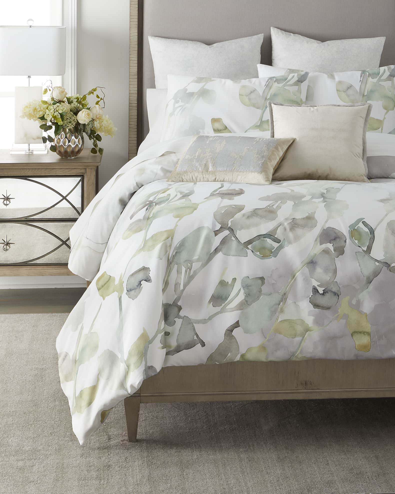 Botanical Leaf Bedding Collection | Neiman Marcus