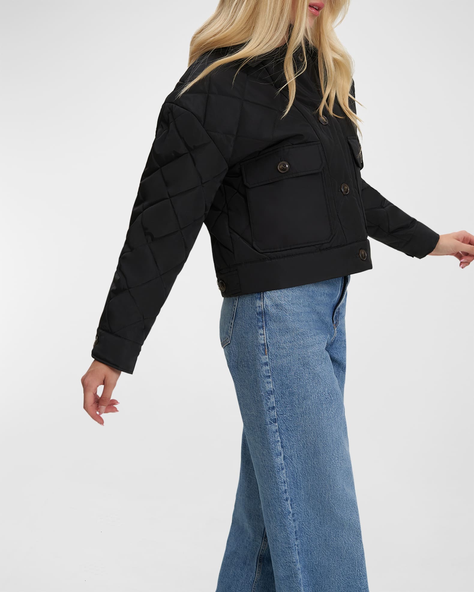 NOIZE Flavia Quilted Crop Jacket | Neiman Marcus