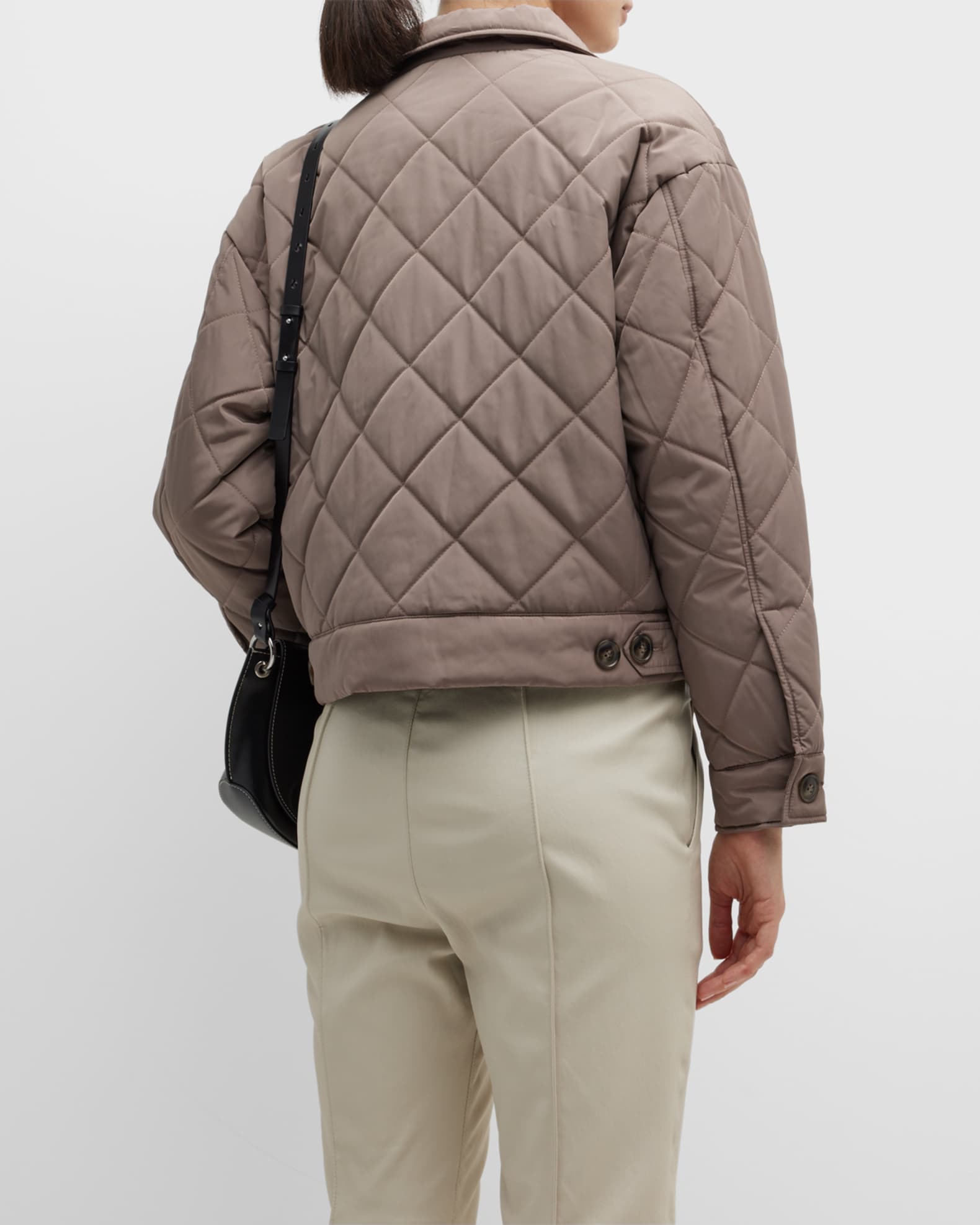 NOIZE Flavia Quilted Crop Jacket | Neiman Marcus