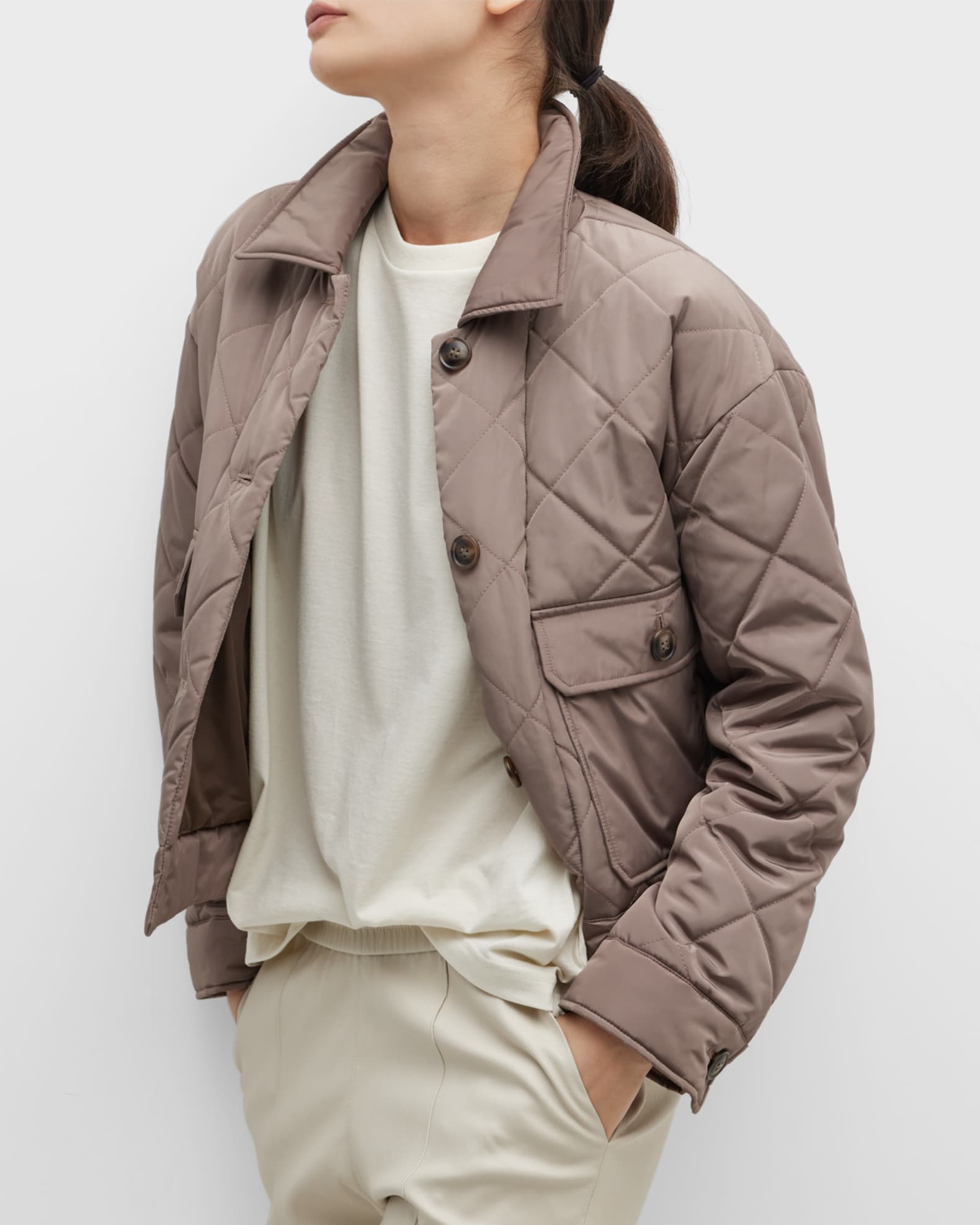 NOIZE Flavia Quilted Crop Jacket | Neiman Marcus