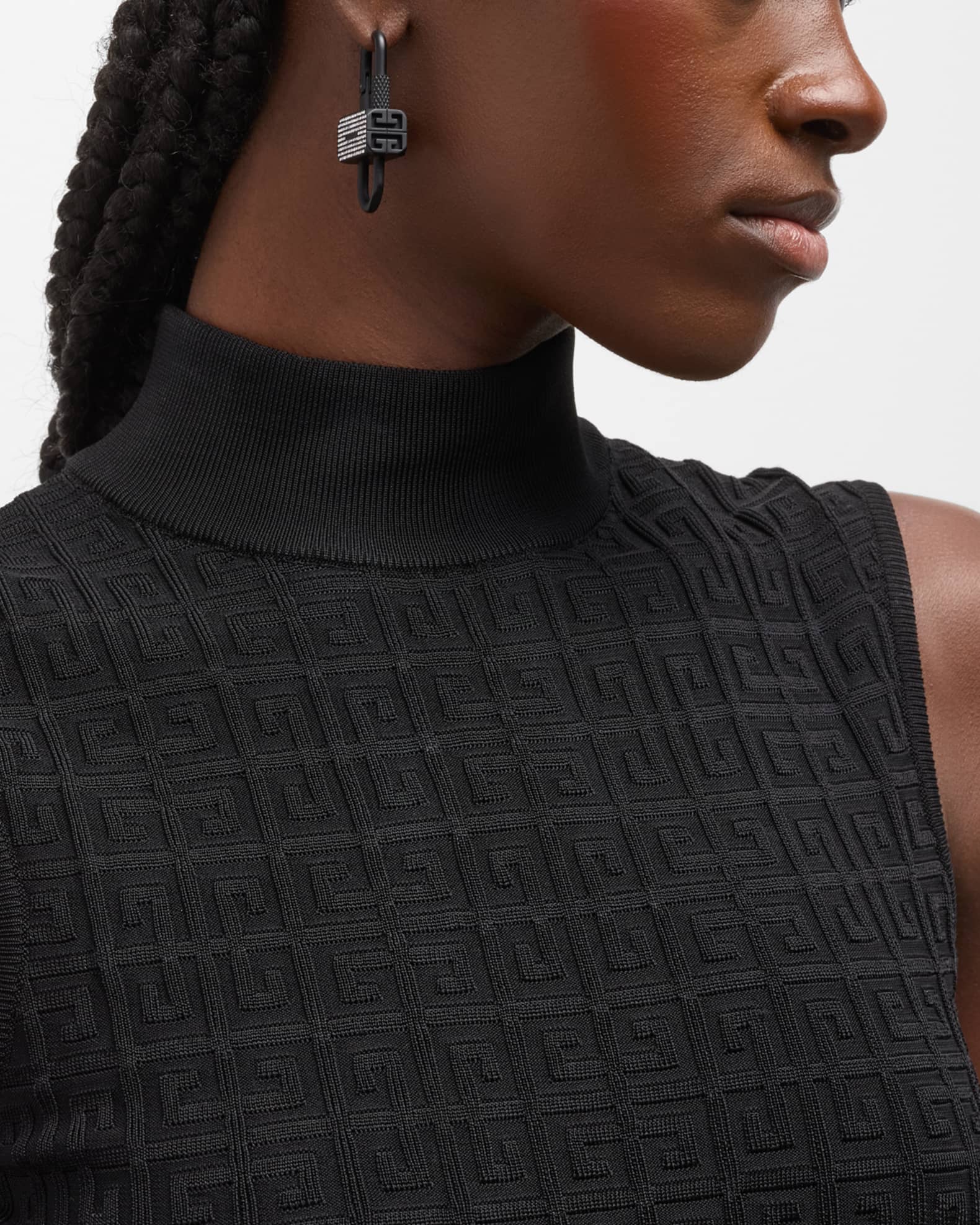 Givenchy Double-Sided Crystal Lock Earrings | Neiman Marcus