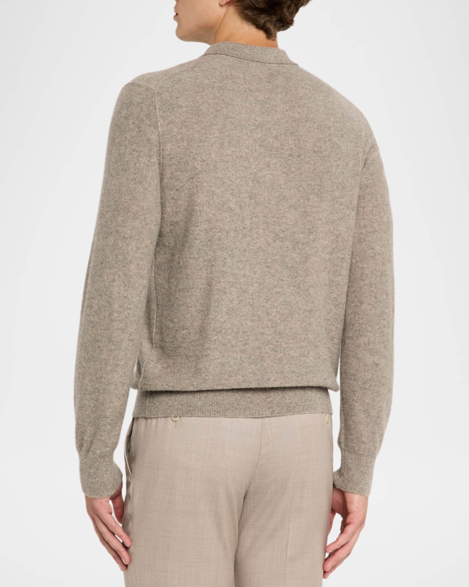 Vince Men's Boiled Cashmere Polo Shirt | Neiman Marcus