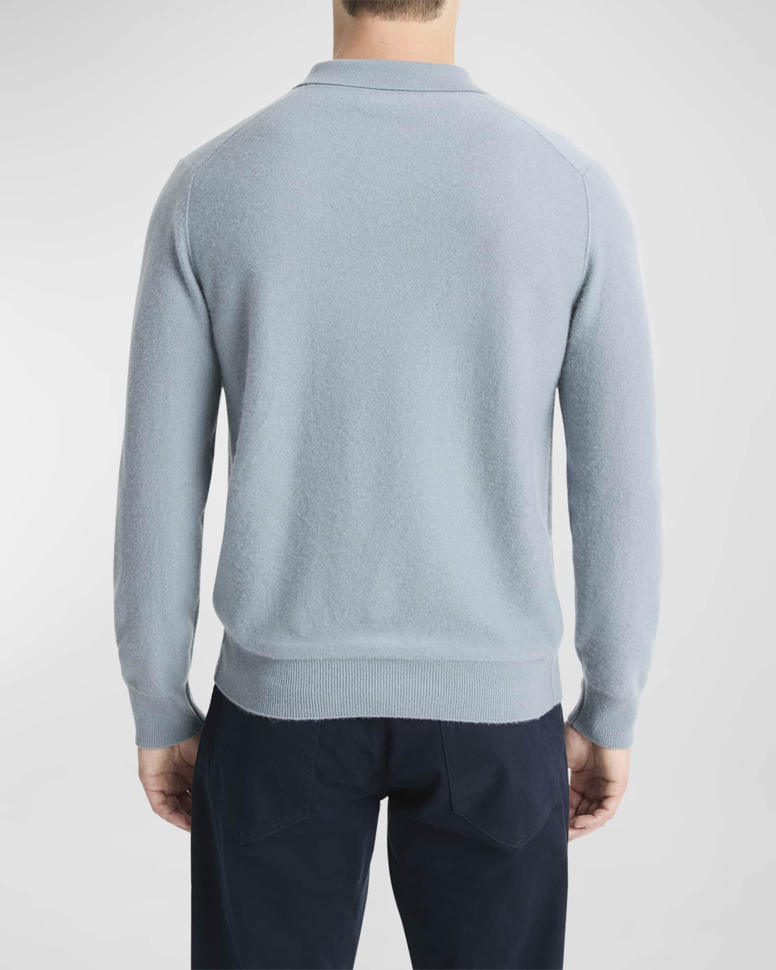 Vince Men's Boiled Cashmere Polo Shirt | Neiman Marcus