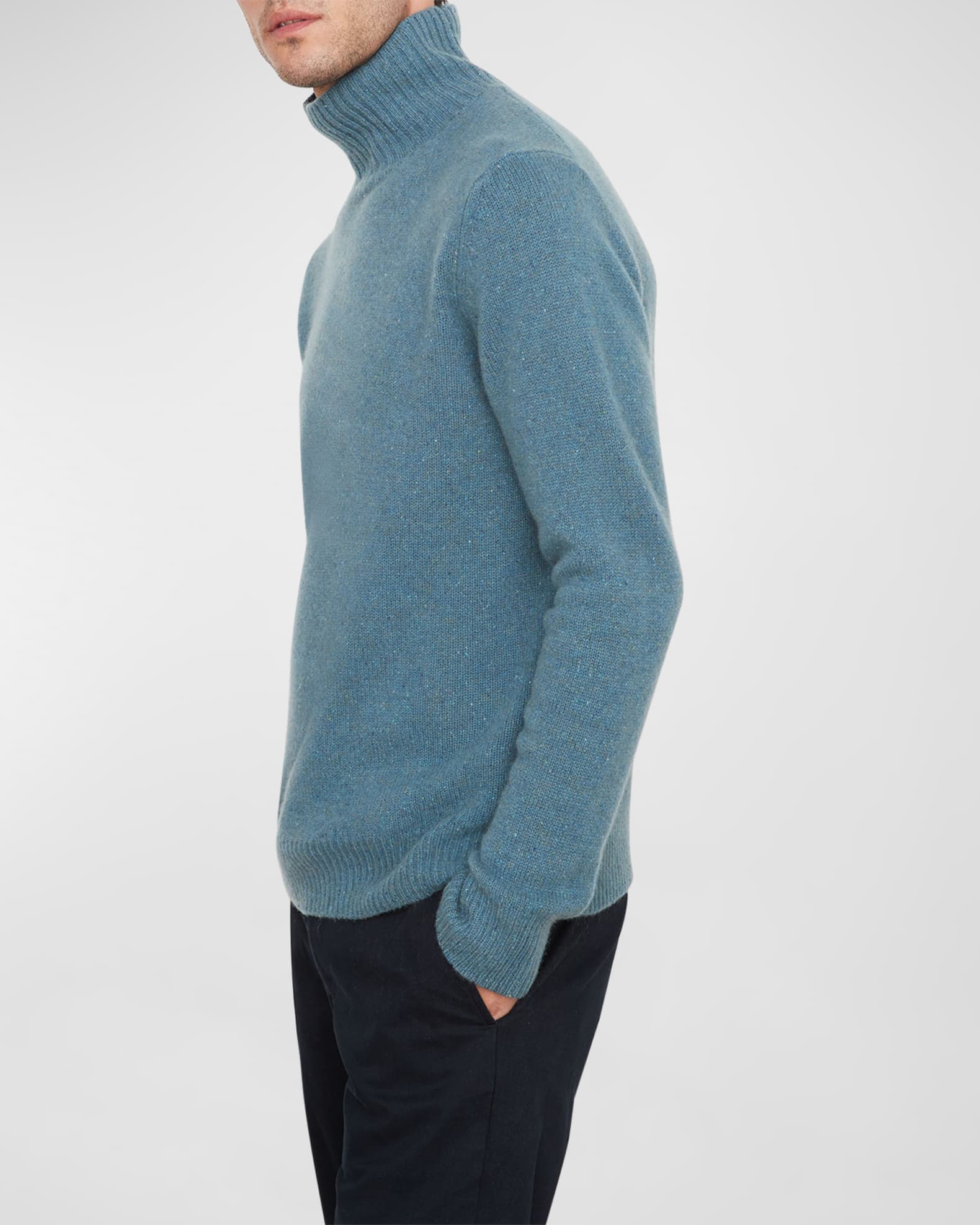 Vince Men's Plush Wool-Cashmere Turtleneck Sweater | Neiman Marcus