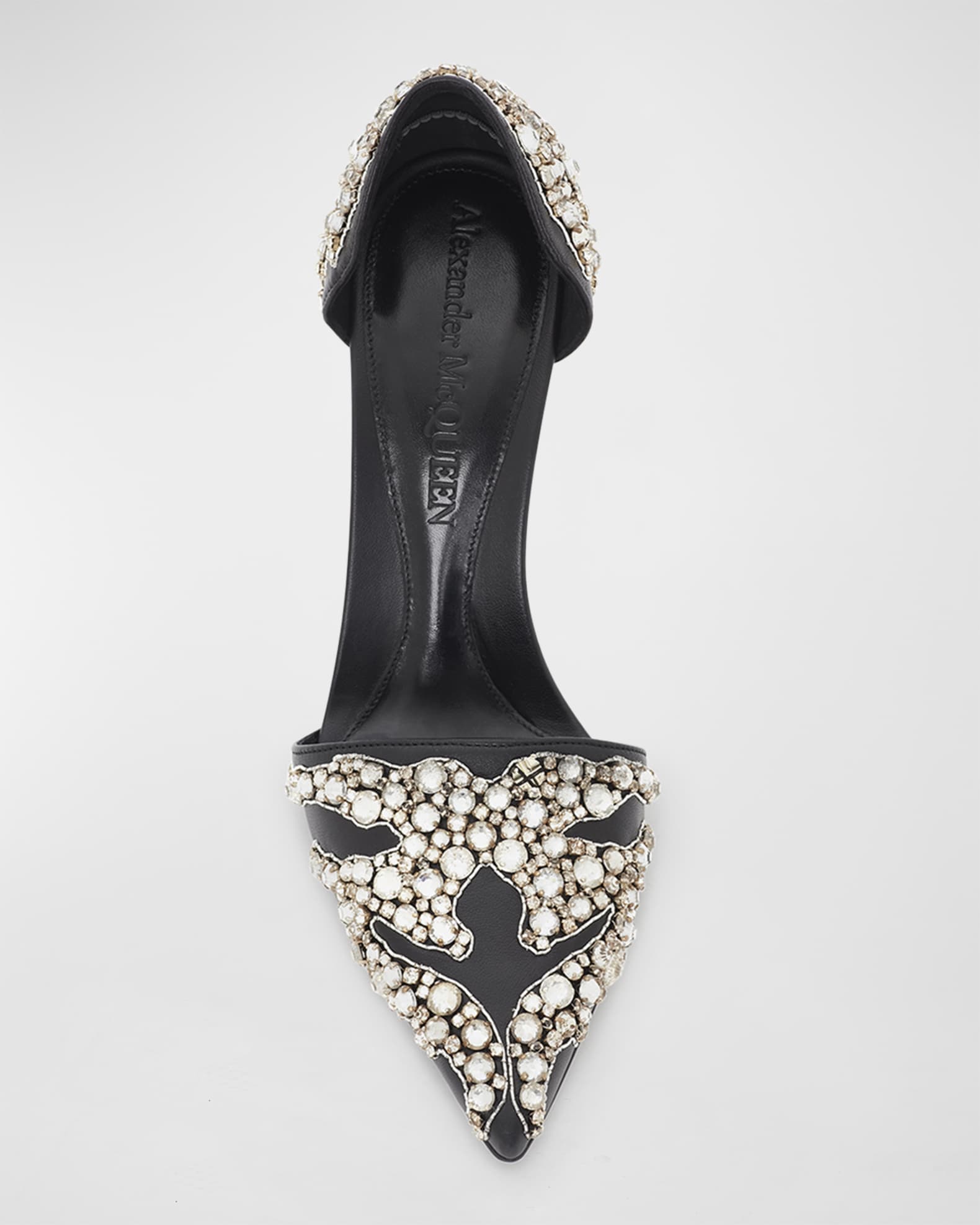 Alexander McQueen Punk Runway Crystal Beaded D'orsay Pumps | Neiman Marcus