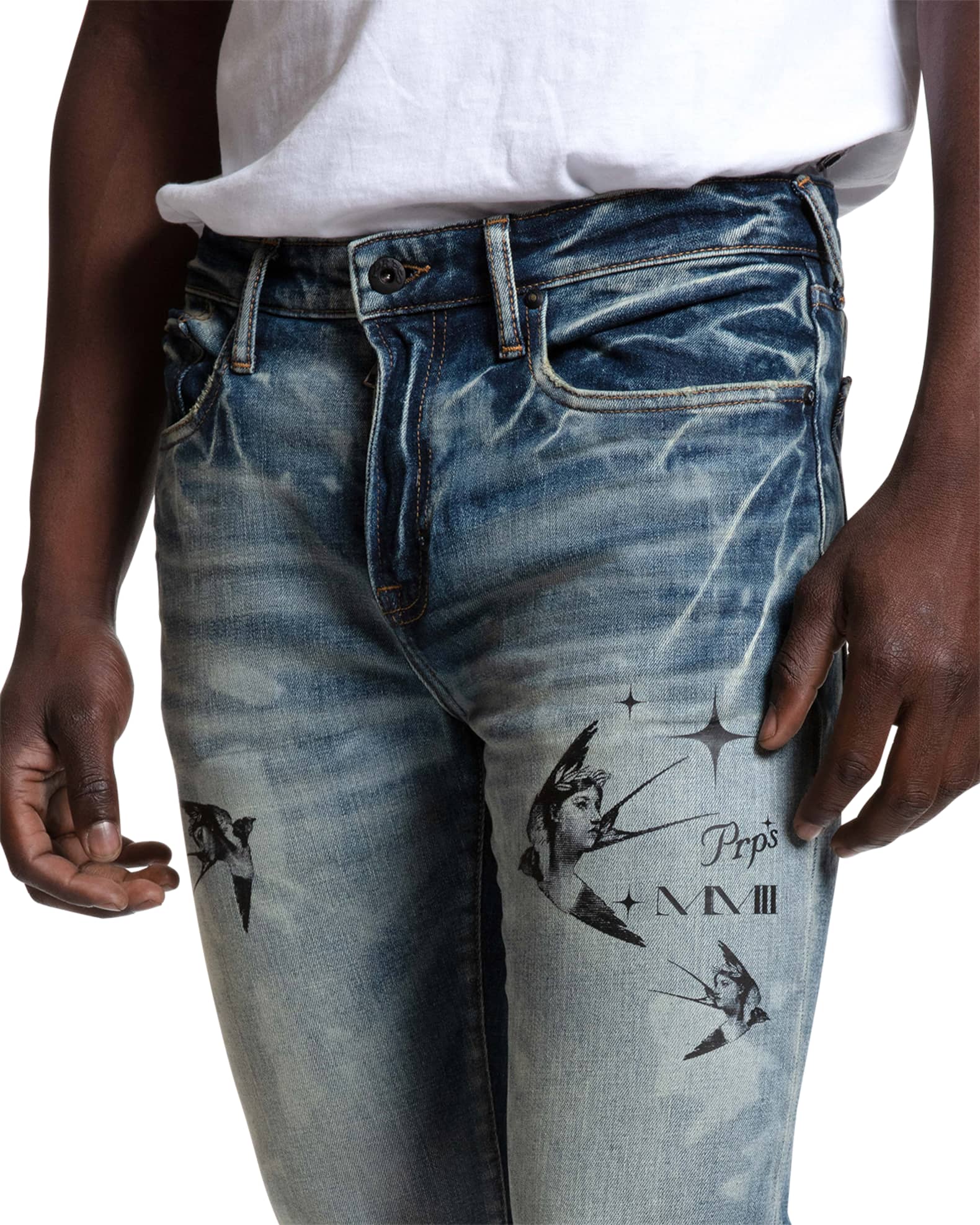PRPS Men's Graphic Slim-Fit Jeans | Neiman Marcus