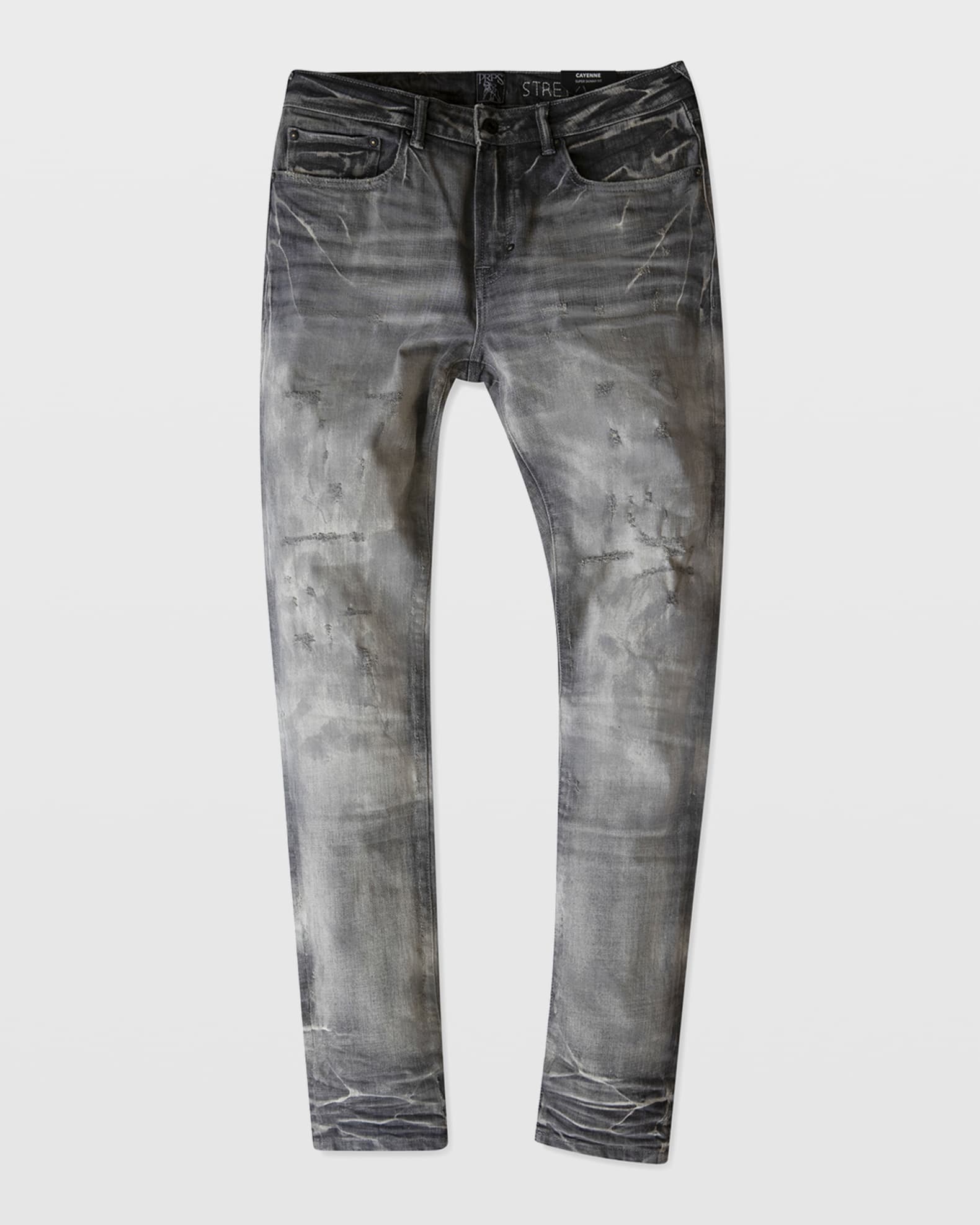 PRPS Men's Distressed Skinny Jeans w/ Veining | Neiman Marcus