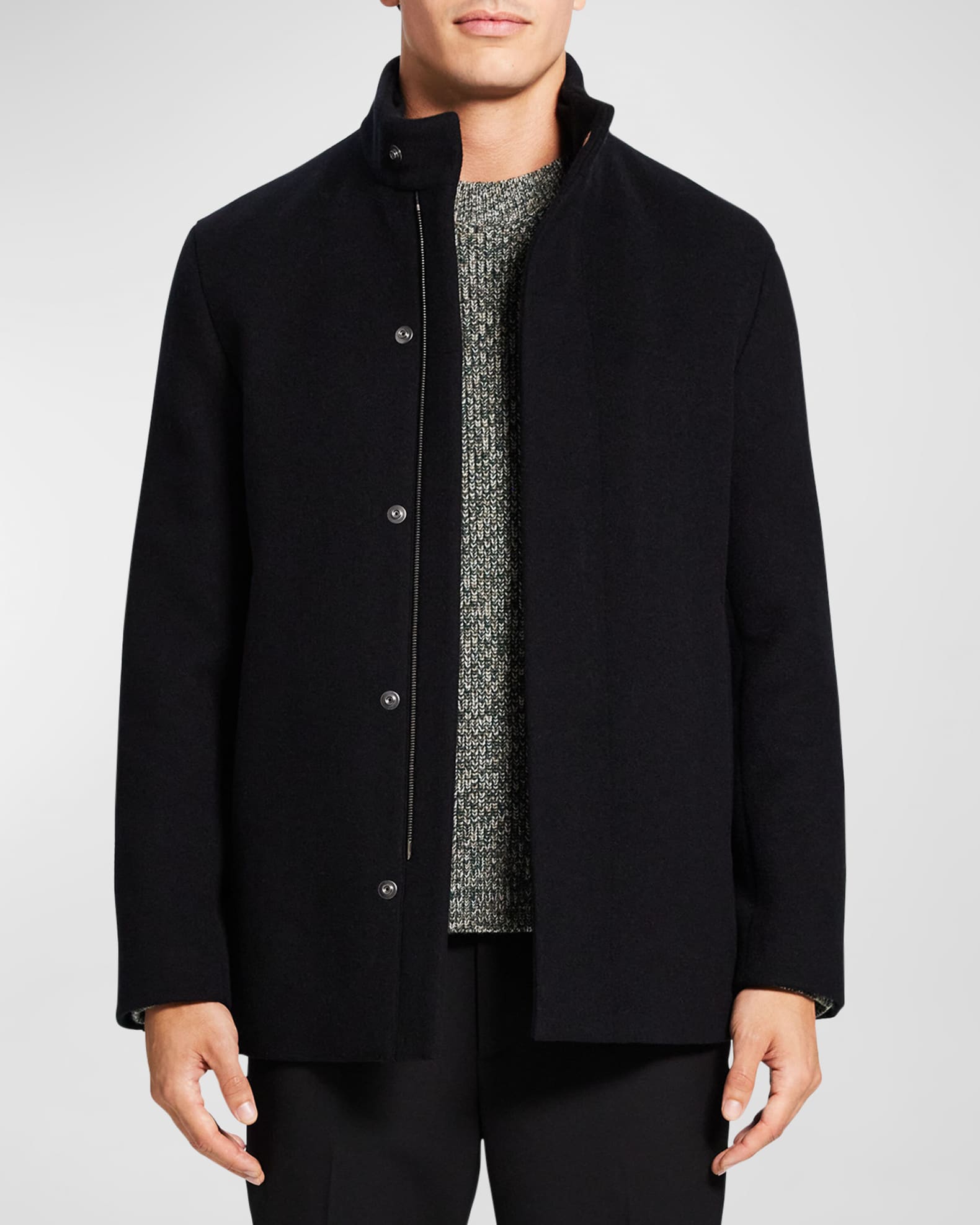 Theory Men's Clarence Recycled Wool Coat | Neiman Marcus