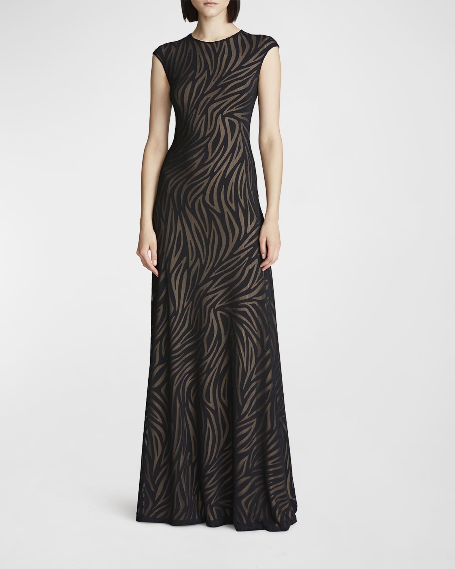 Halston Teagan Zebra Gown | Neiman Marcus