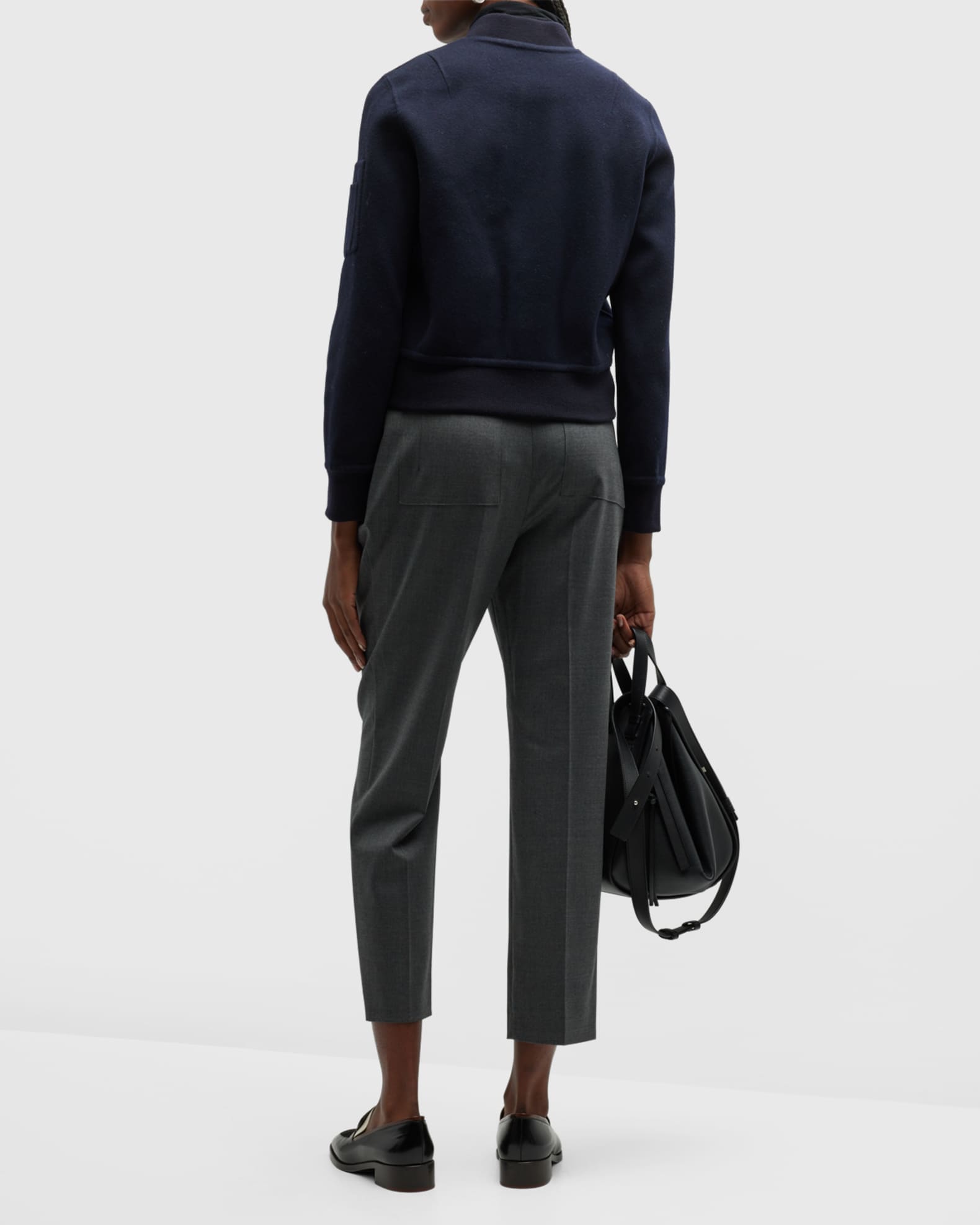 Theory Wool-Cashmere Bomber Jacket | Neiman Marcus