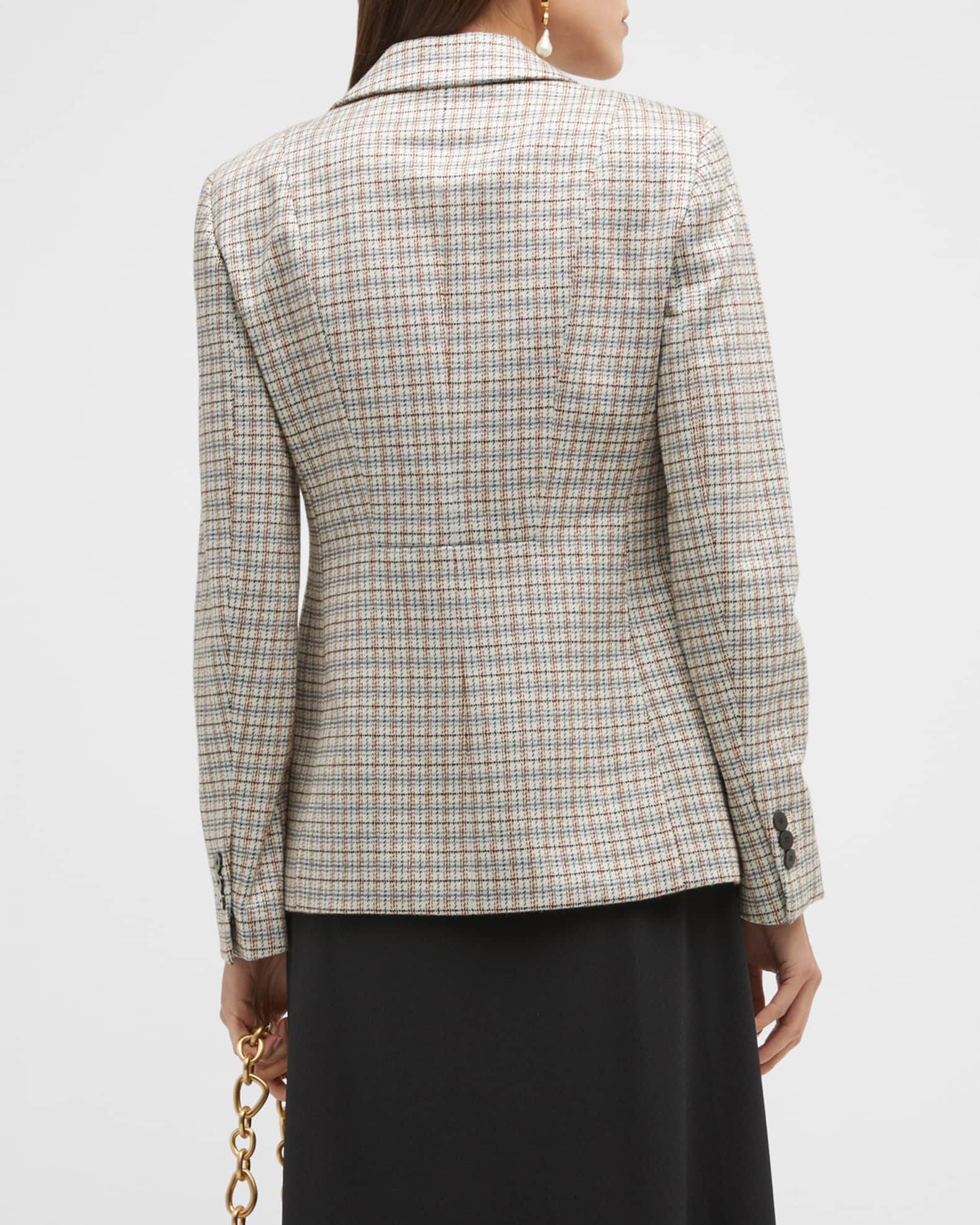 Theory Grid Cutaway Riding Blazer | Neiman Marcus
