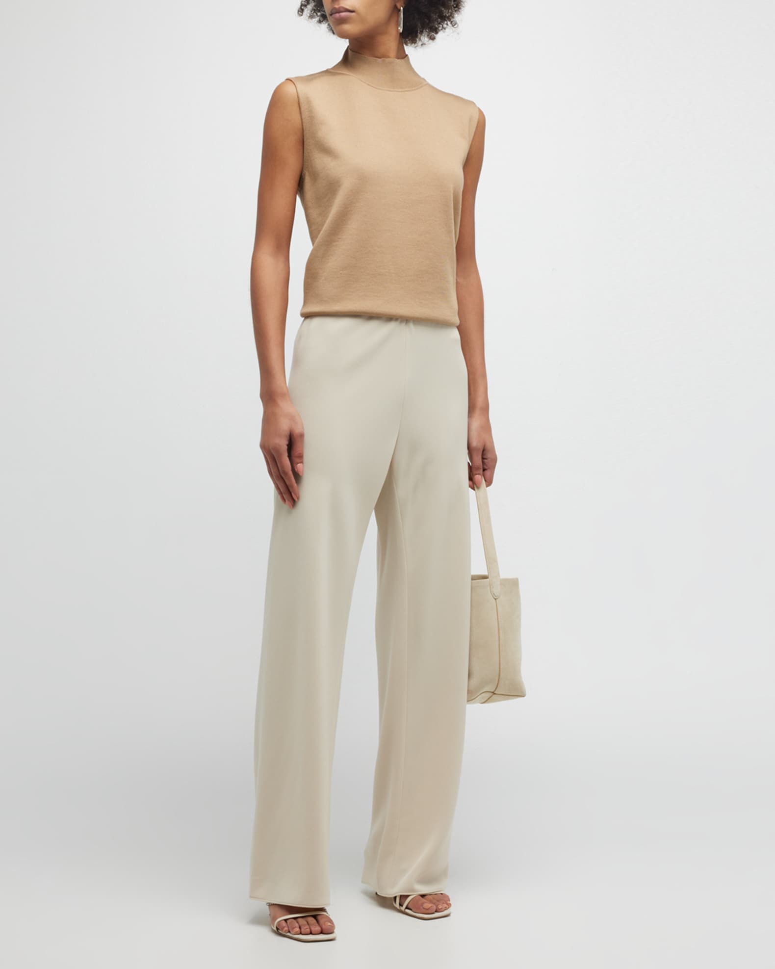 Vince High-Waist Wide-Leg Bias Pants | Neiman Marcus