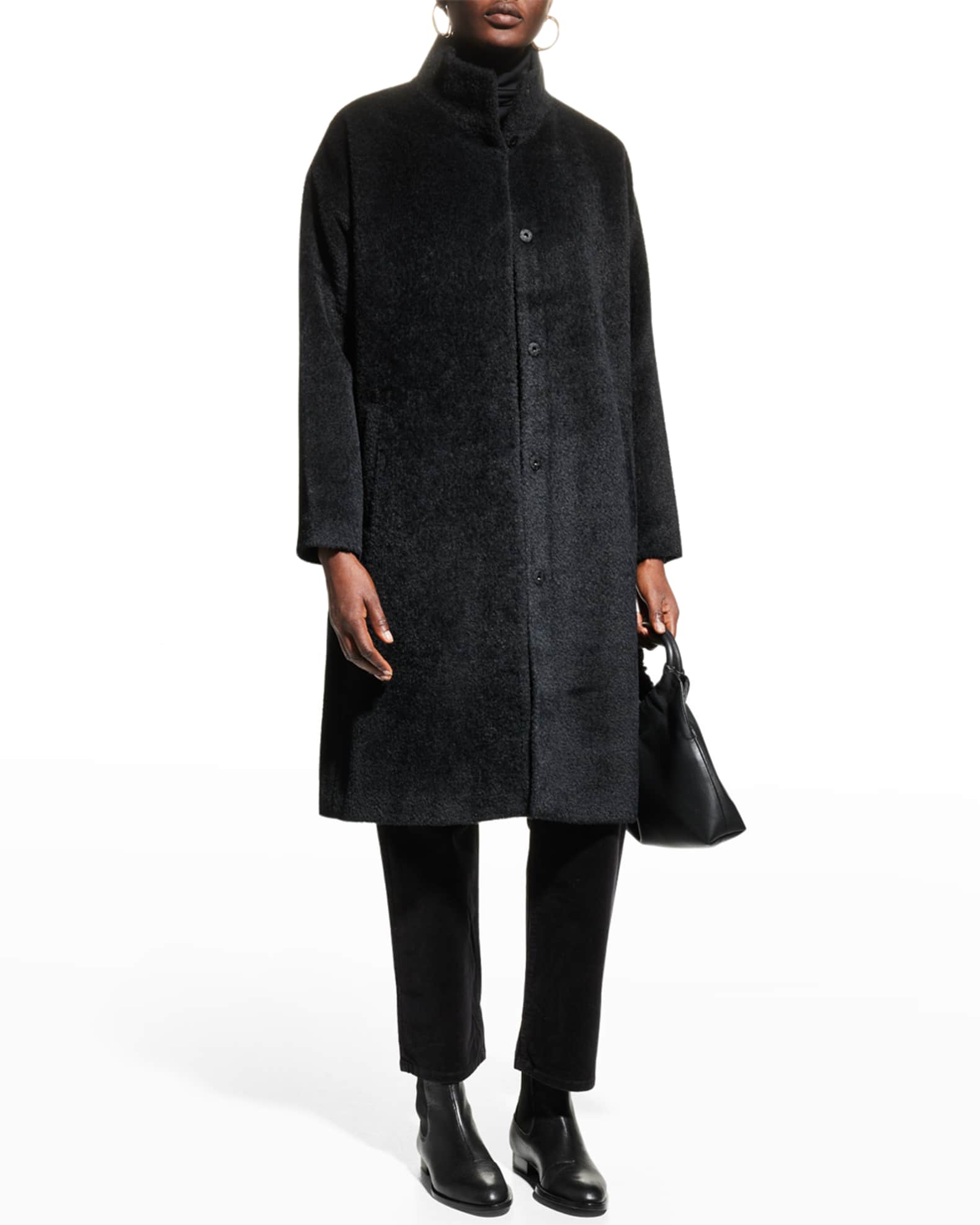 Eileen Fisher Missy Sheared Suri Alpaca Coat | Neiman Marcus