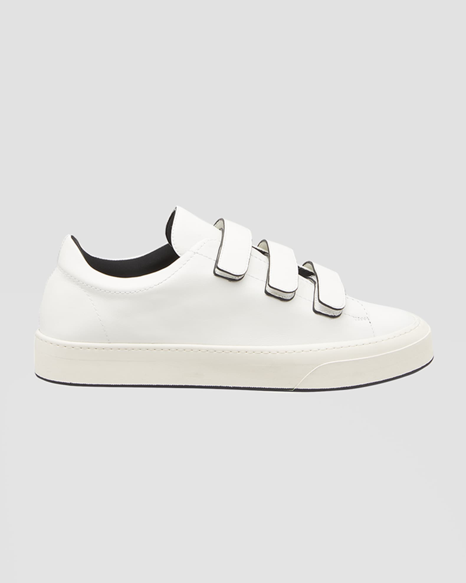 THE ROW Men's Dean Triple Grip Strap Leather Sneakers | Neiman Marcus