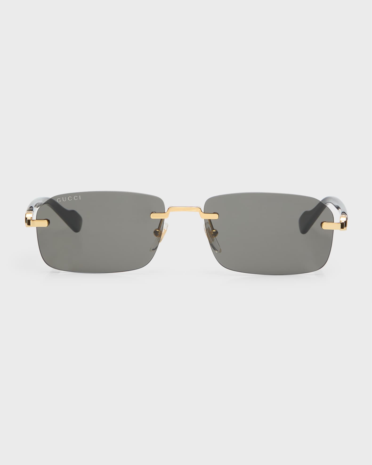 Gucci Men's Rimless Metal Rectangle Sunglasses | Neiman Marcus