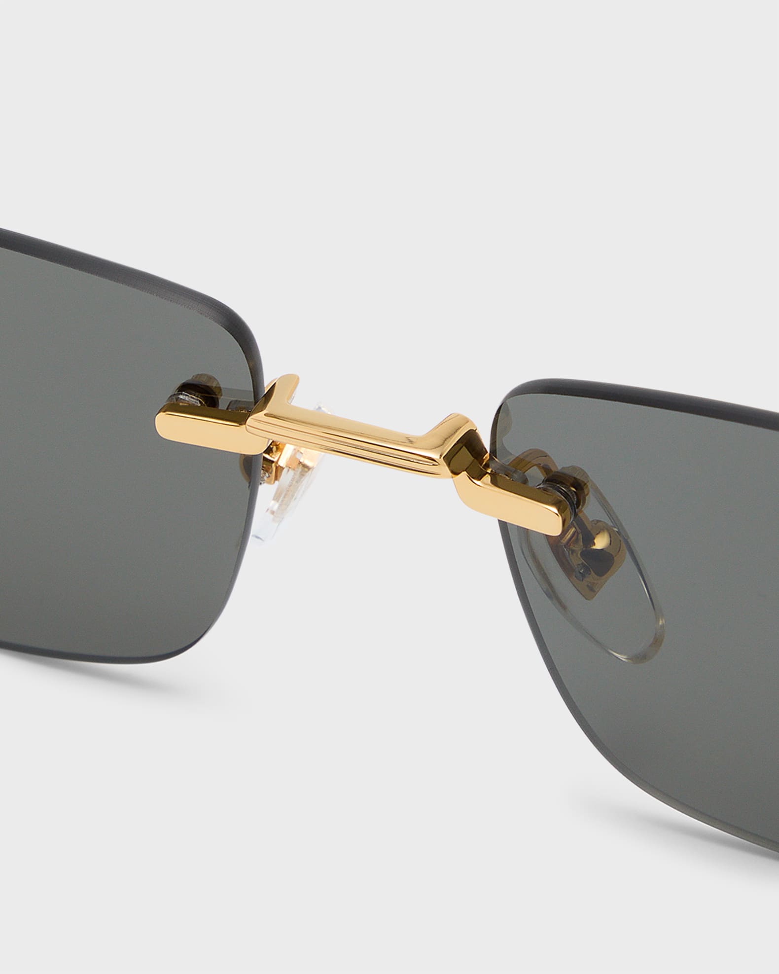 Gucci Men's Rimless Metal Rectangle Sunglasses | Neiman Marcus