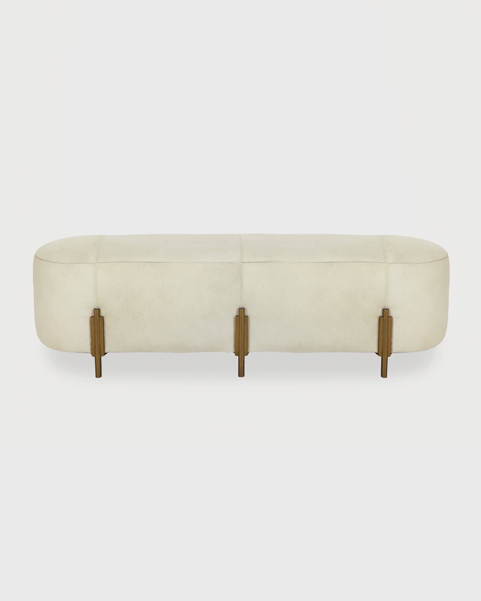 Arteriors Justin Hairhide Bench 62" | Neiman Marcus