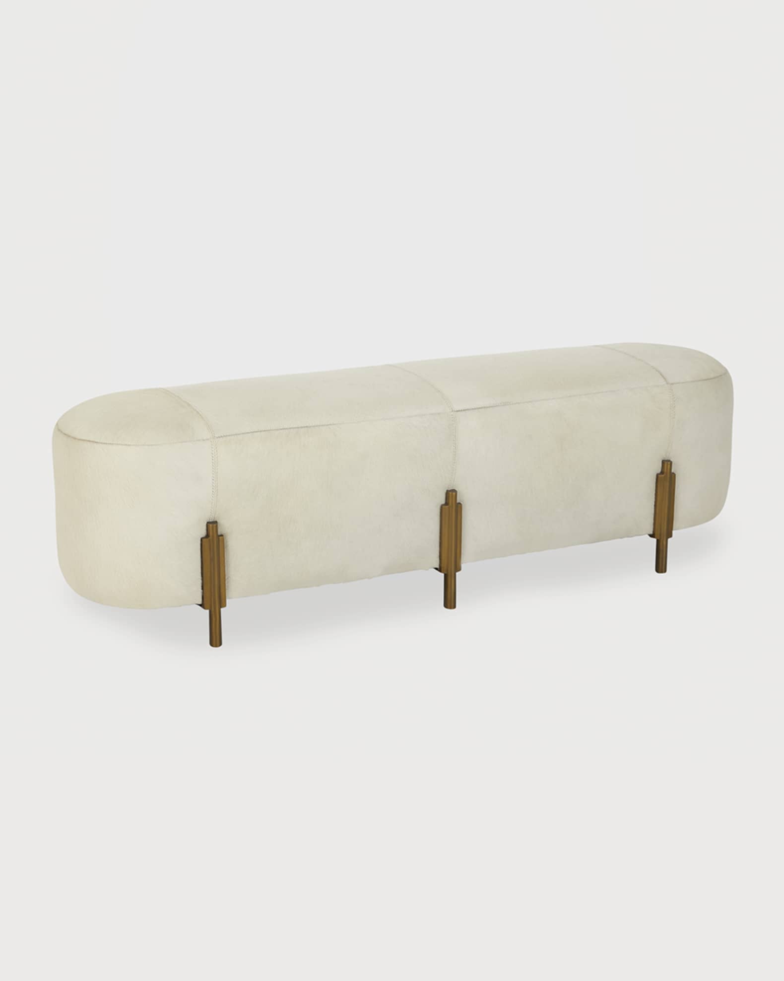 Arteriors Justin Hairhide Bench 62" | Neiman Marcus