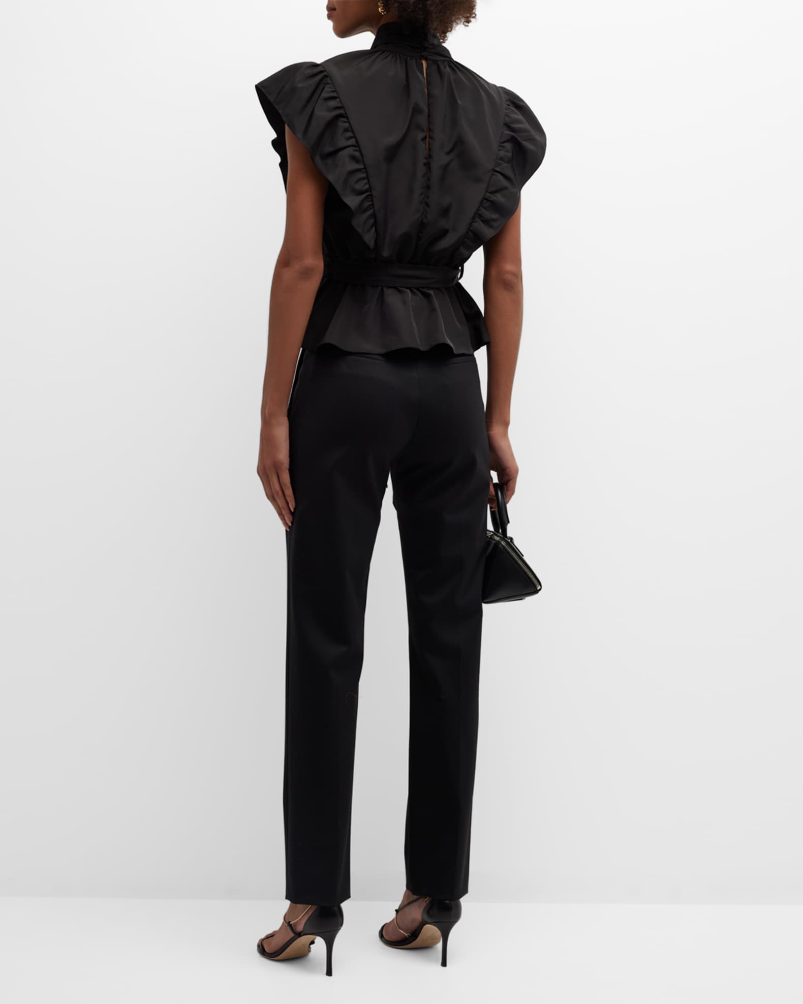 Derek Lam 10 Crosby Brynn Ruffle Wrap Top | Neiman Marcus