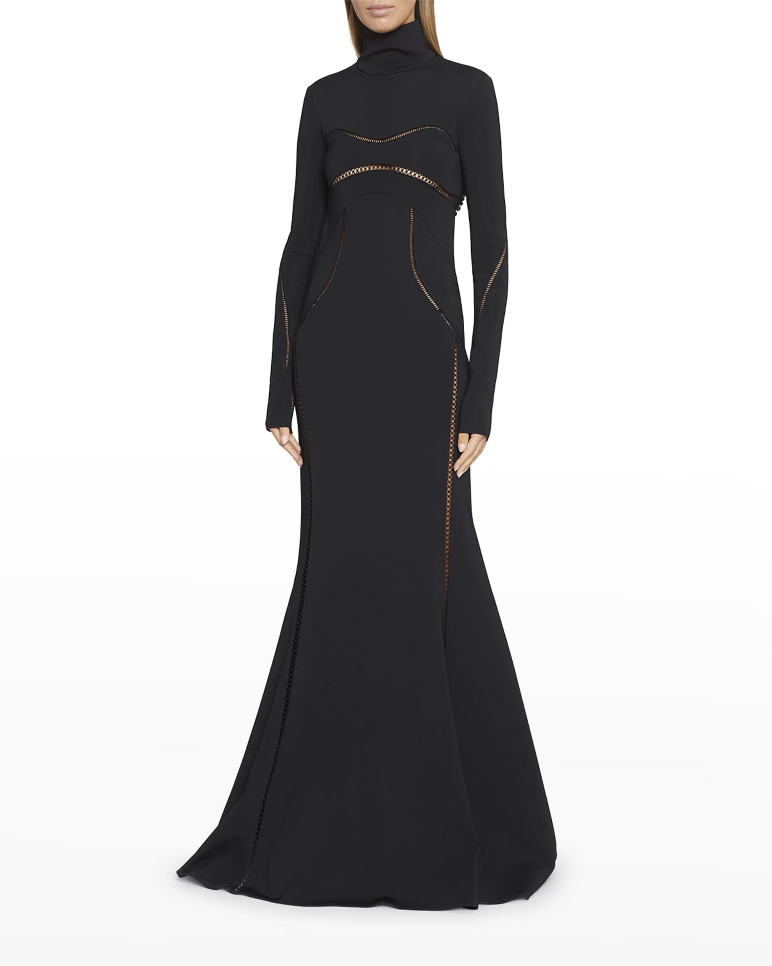 Givenchy Beaded Back-Cutout Lattice Bustier Gown | Neiman Marcus