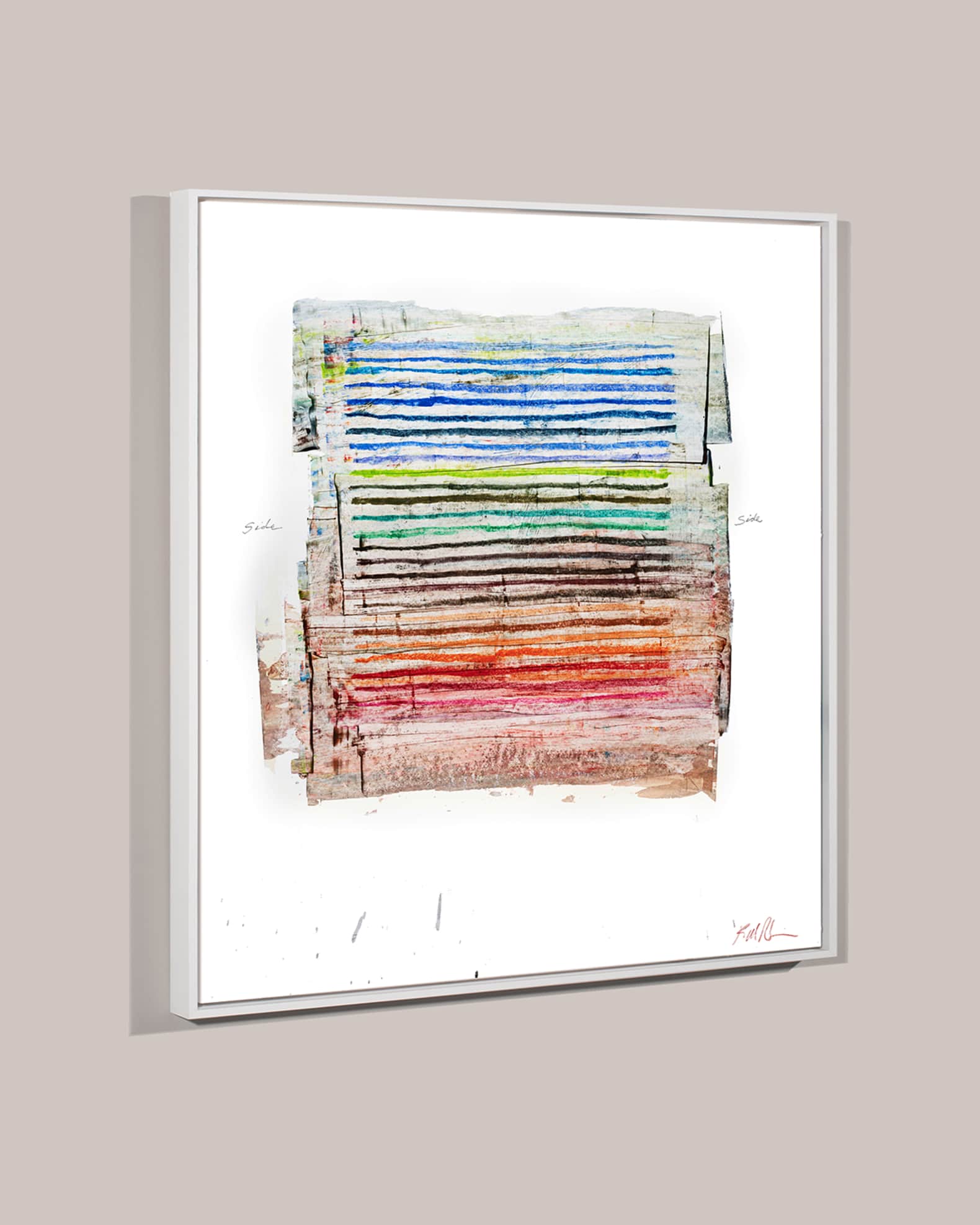 RFA Fine Art Horizontal Rainbow Lines Giclee | Neiman Marcus