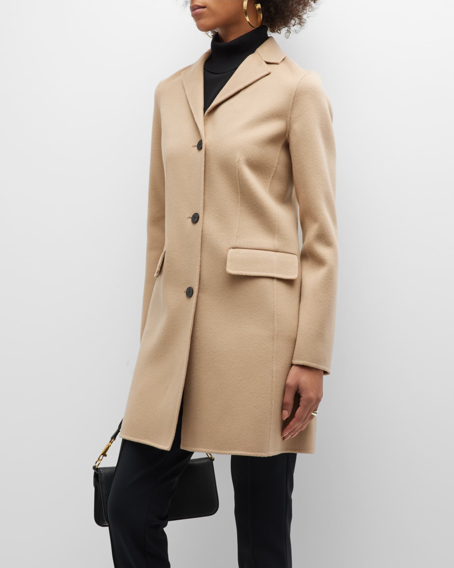 Theory Double-Face Wool-Cashmere Coat | Neiman Marcus