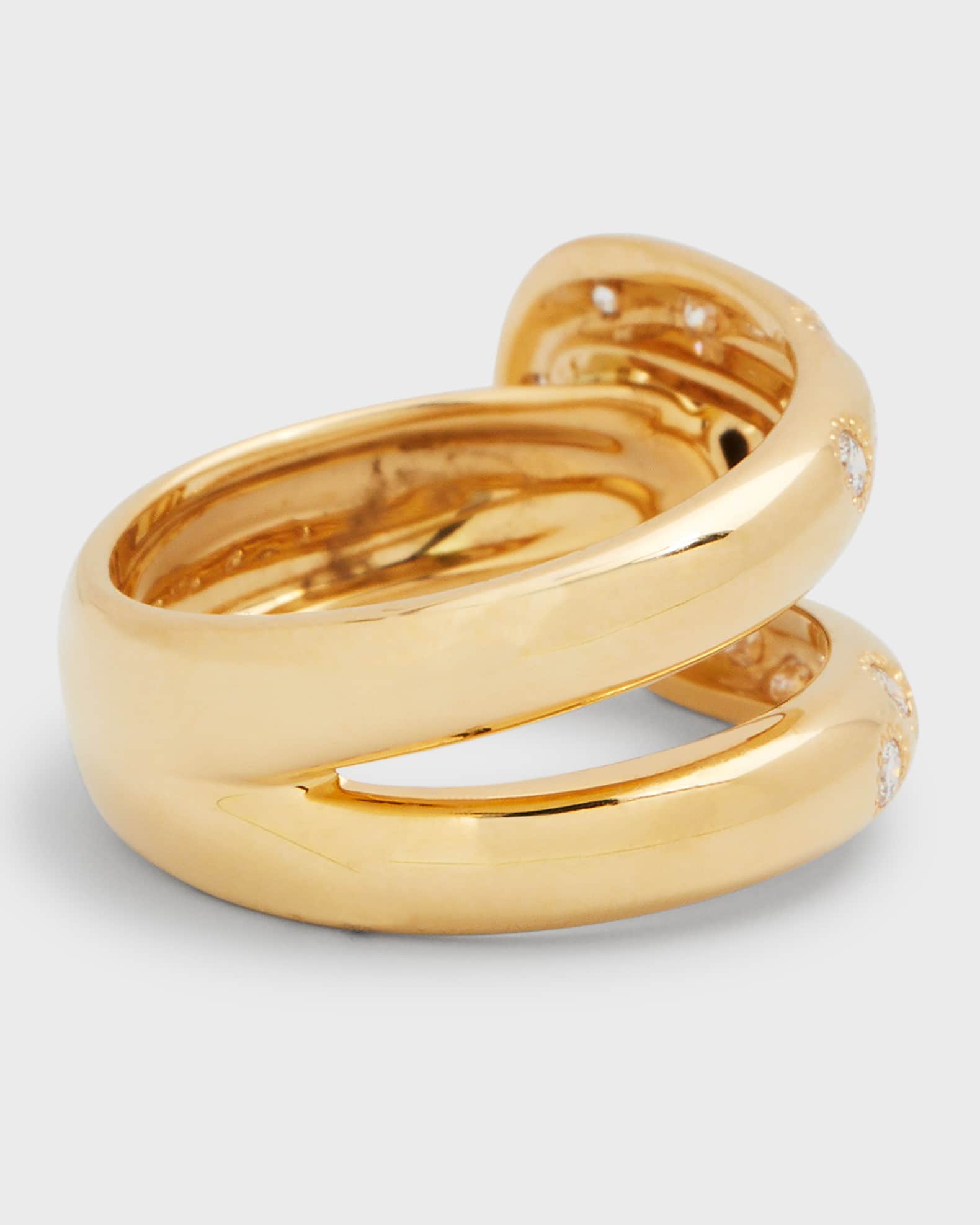 Krisonia 18K Yellow Gold Loop Ring with Diamonds, Size 6.5 | Neiman Marcus