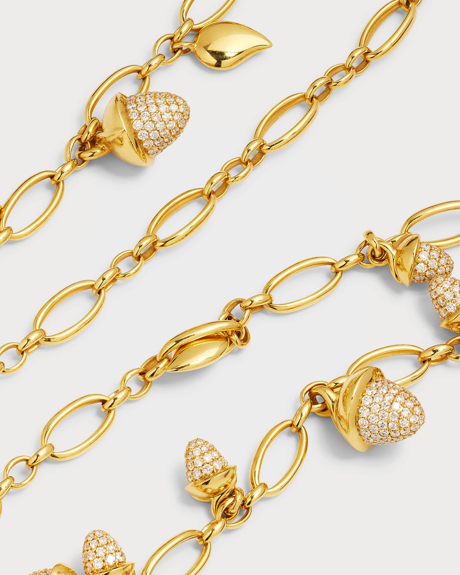 Tamara Comolli 18K Mikado Diamond Pave Acorn Y-Necklace, 56cm | Neiman ...