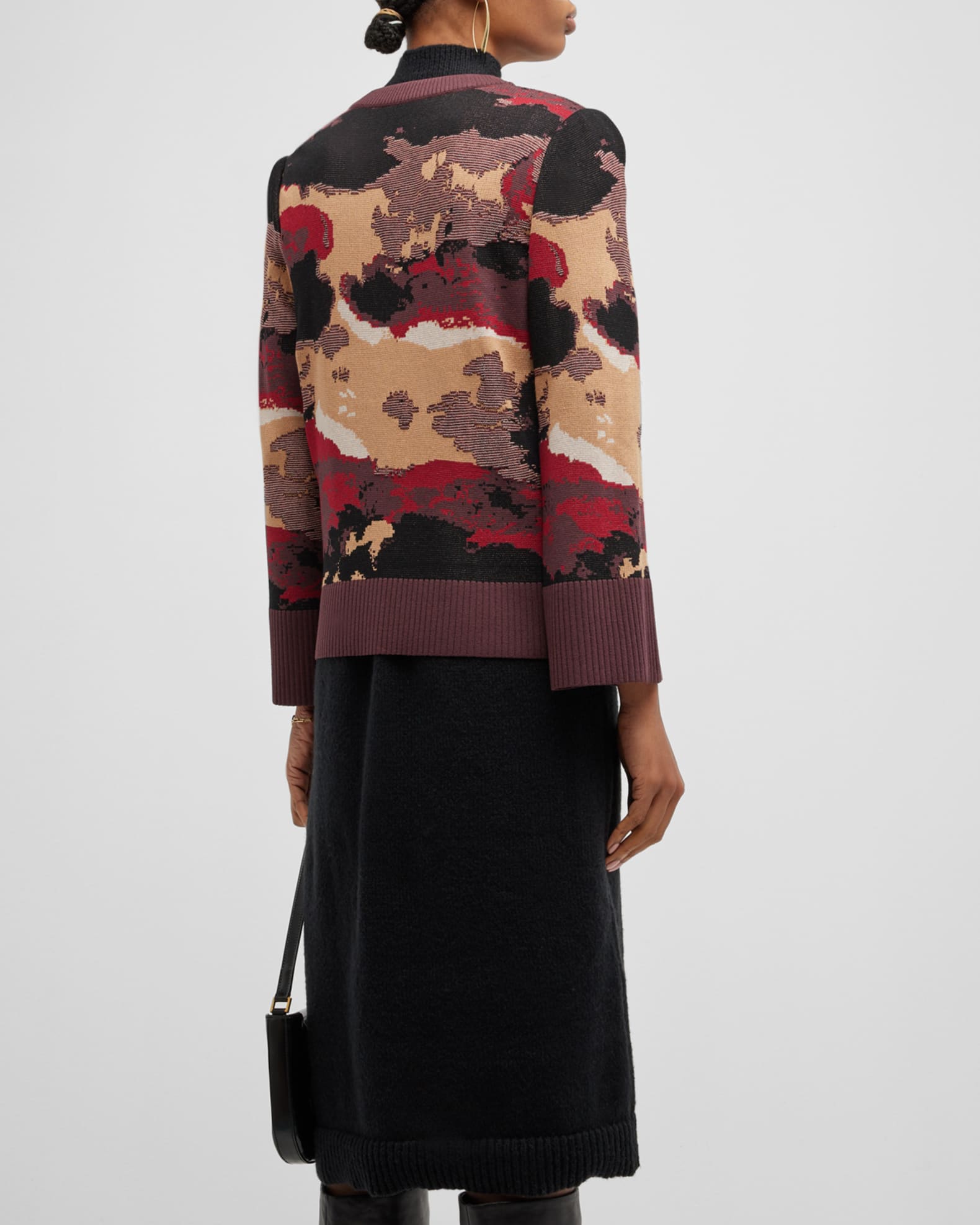 Misook Landscape Pattern Short Cardigan | Neiman Marcus