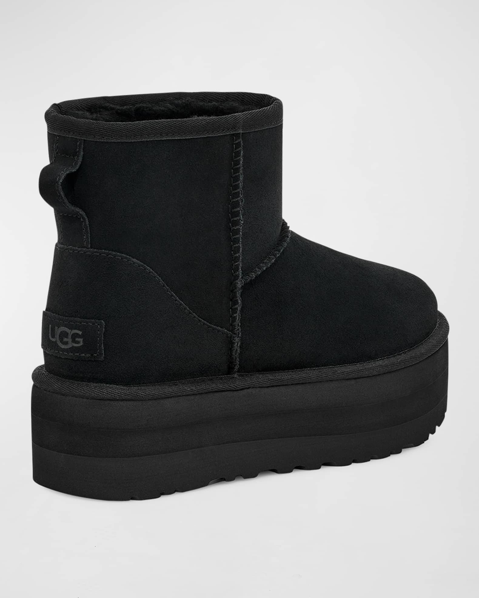 UGG Classic Mini Platform Suede Booties | Neiman Marcus