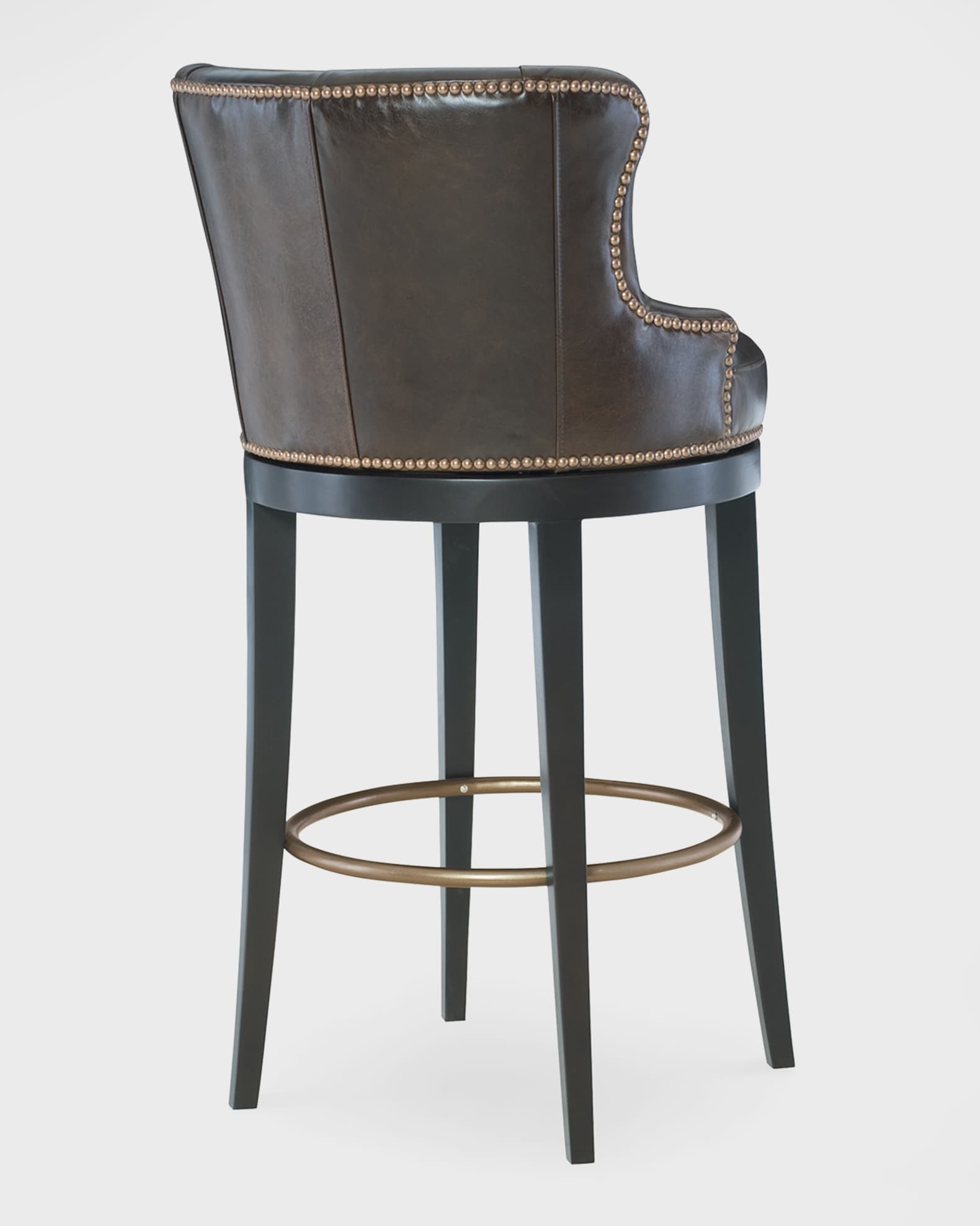 Century Furniture Forte Swivel Leather Bar Stool - 31" | Neiman Marcus