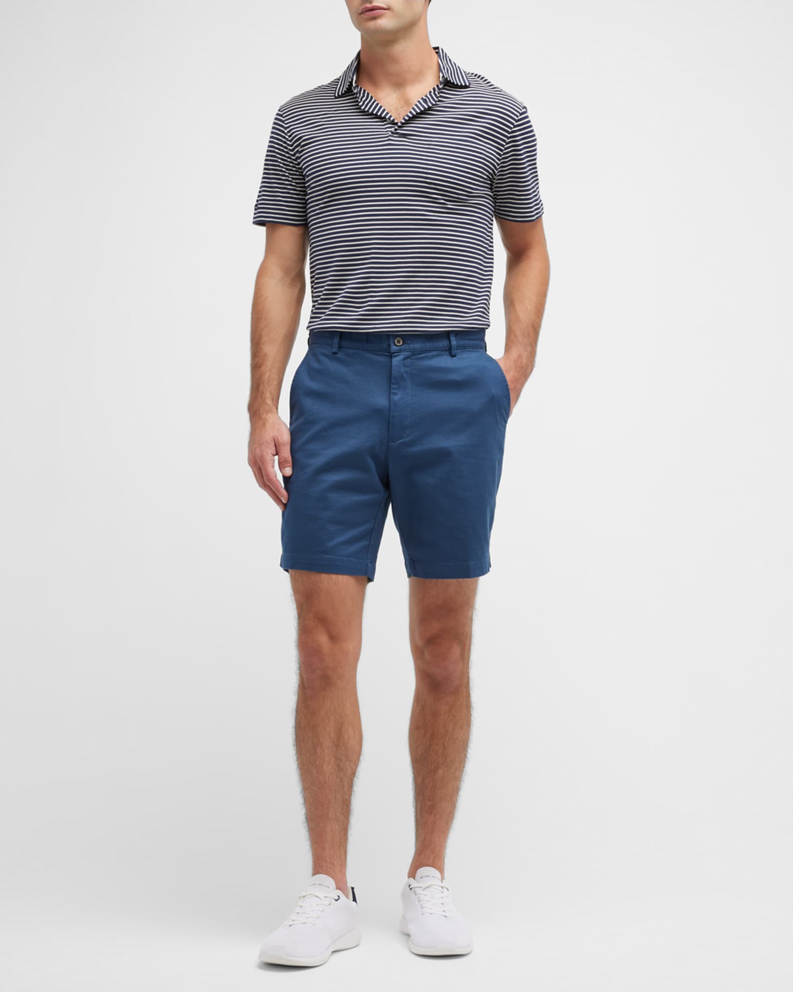 Peter Millar Men's Pilot Flat Front Shorts | Neiman Marcus
